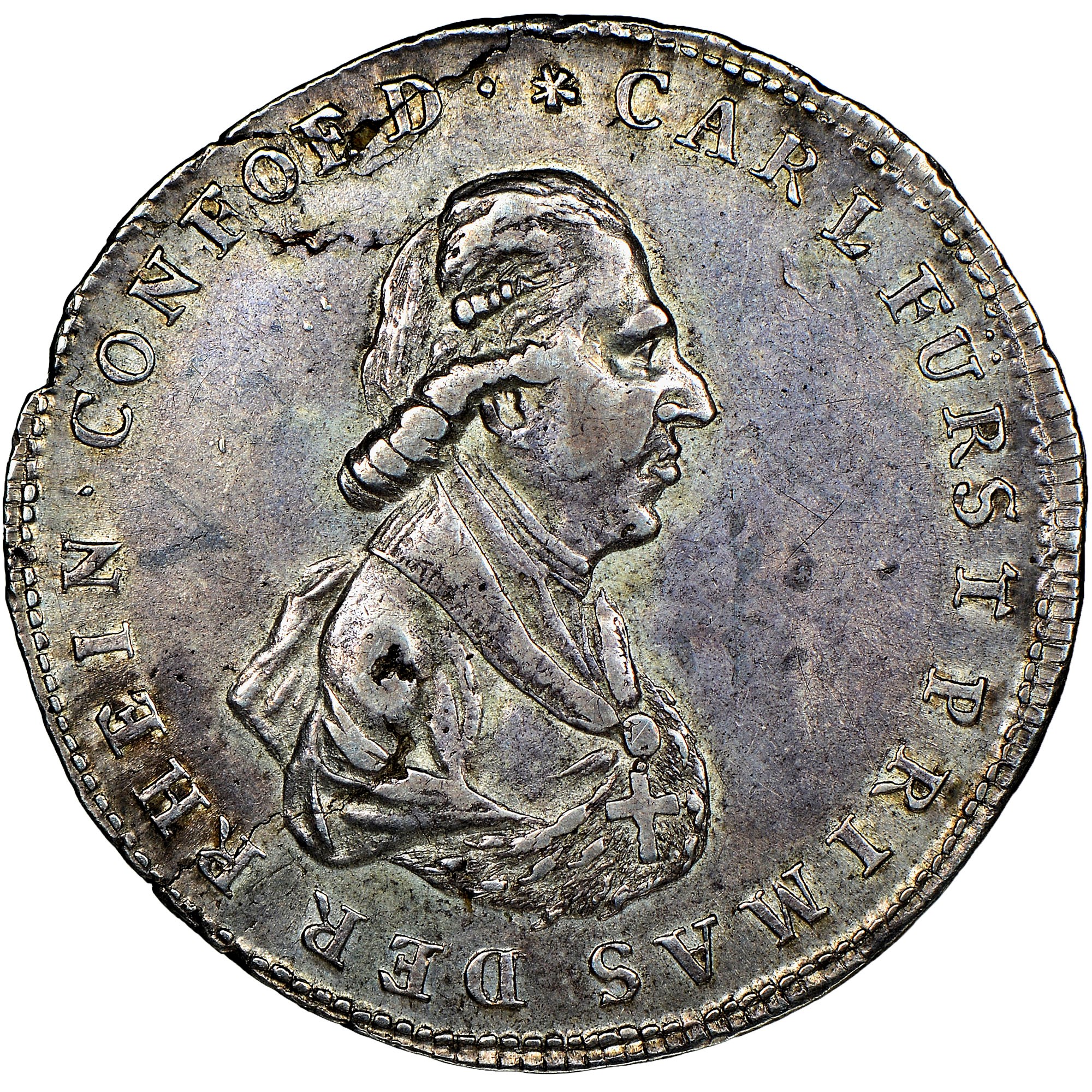 German States RHENISH CONFEDERATION 1/2 Thaler KM 5 Prices & Values