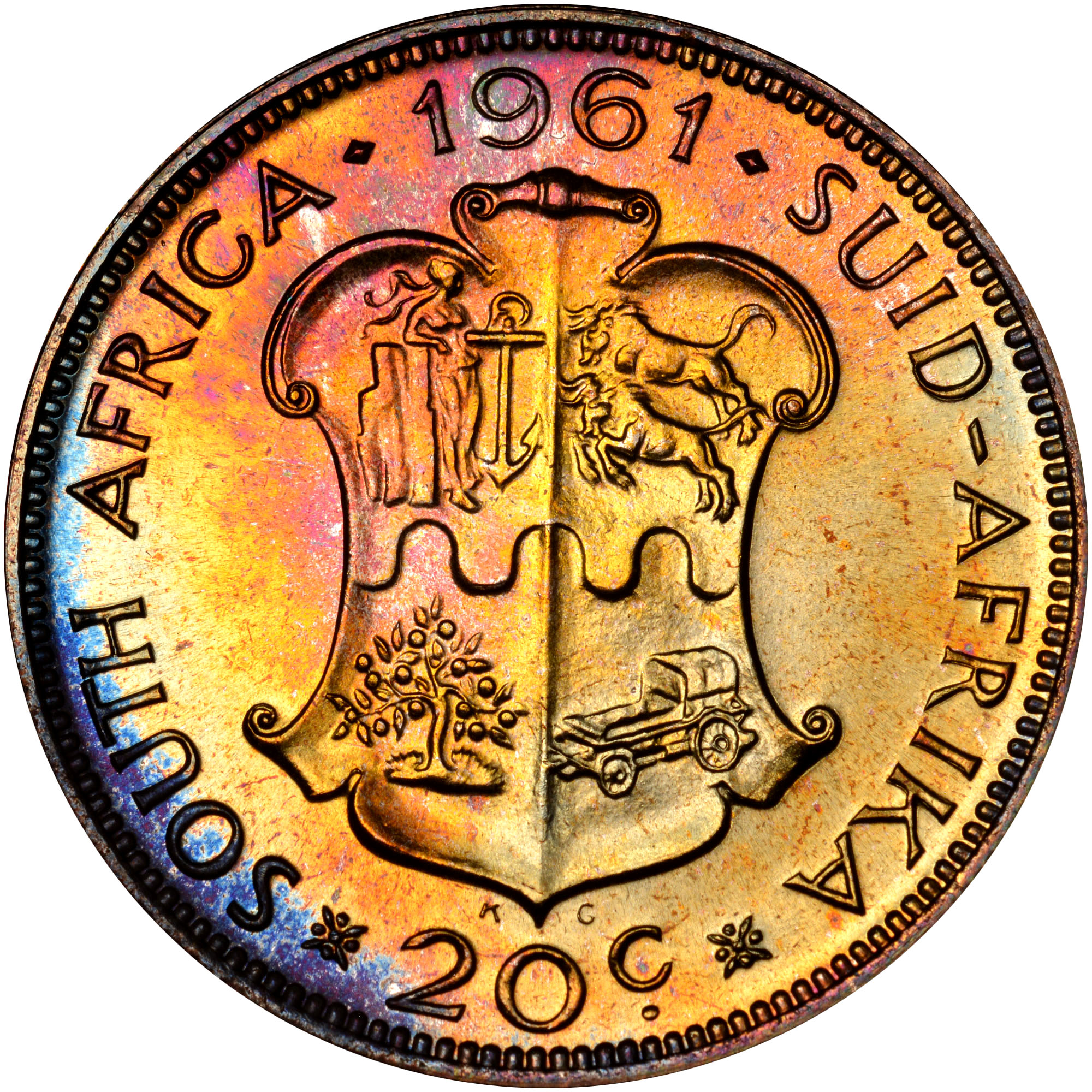 South Africa 20 Cents KM 61 Prices Values NGC