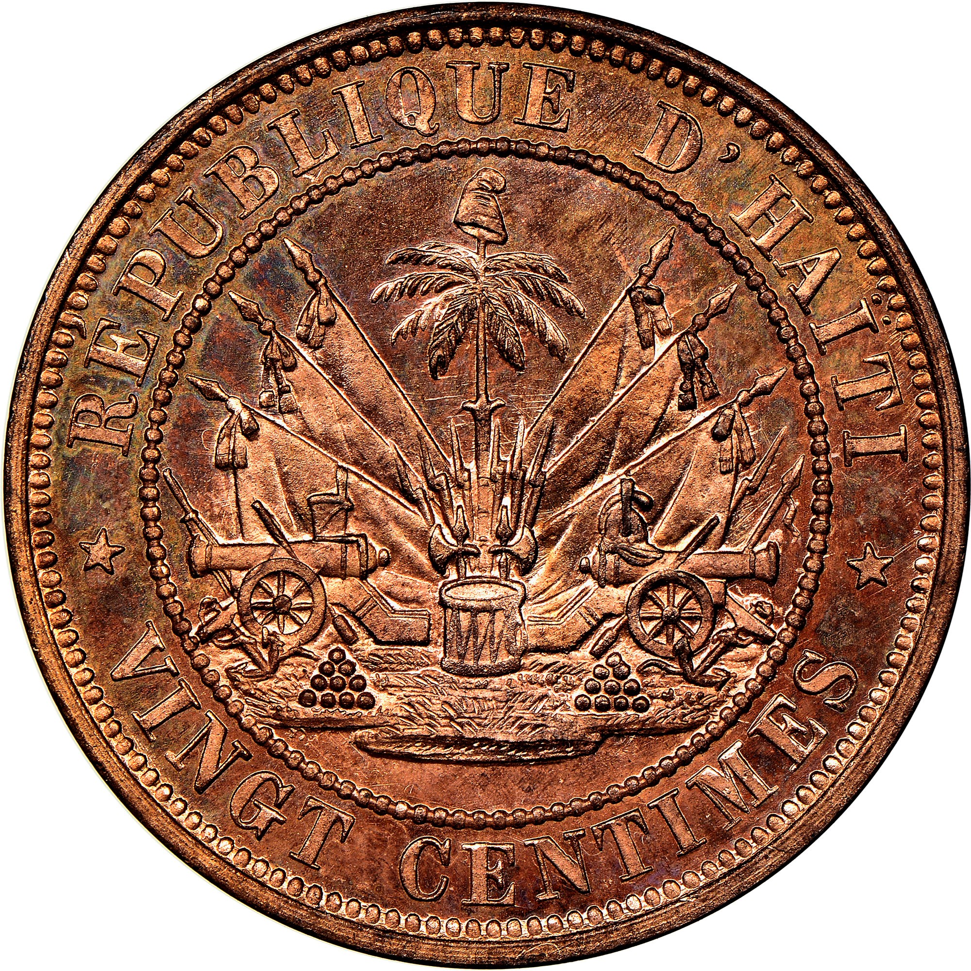 Haiti 20 Centimes KM 41 Prices & Values | NGC