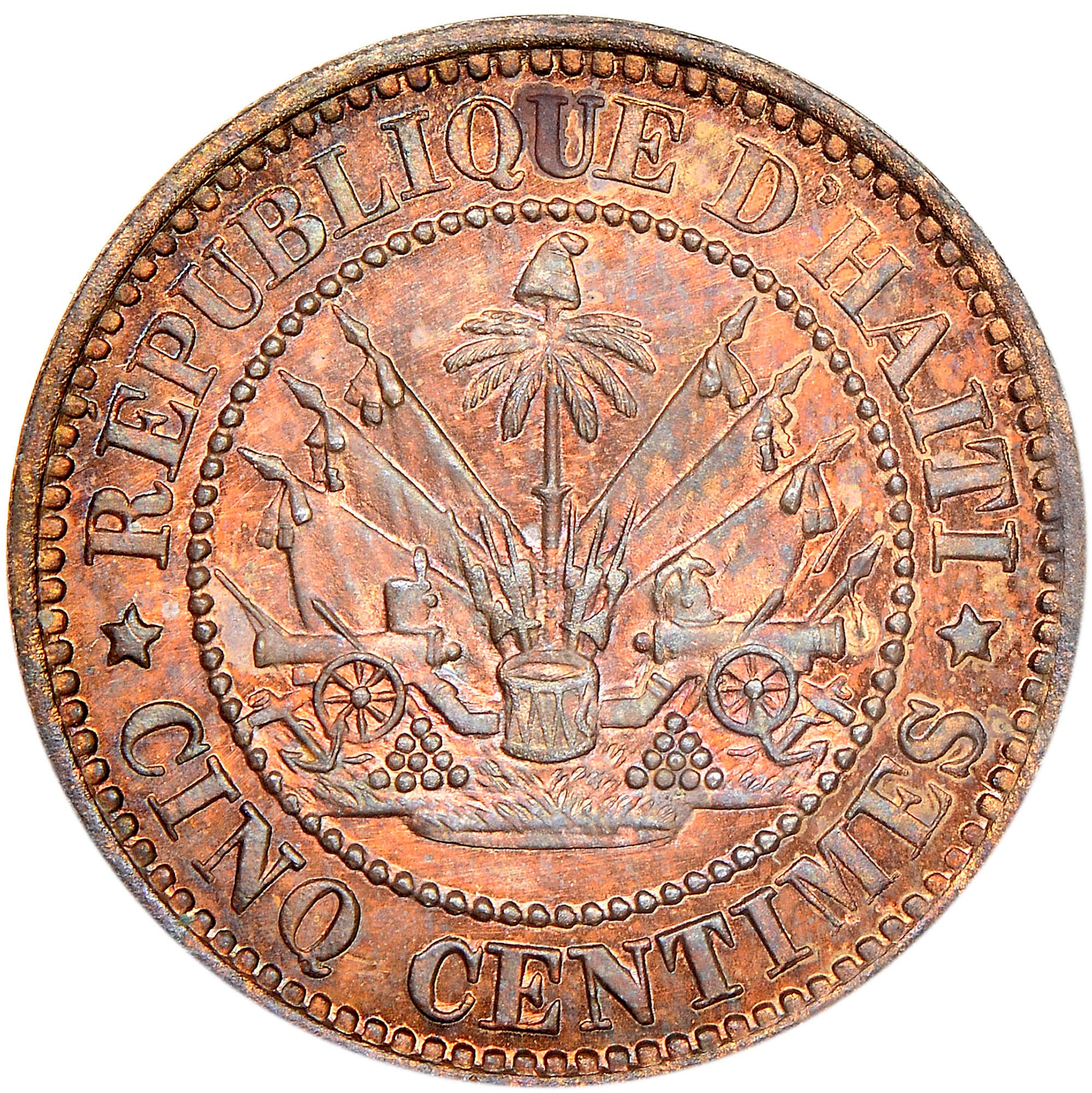 Haiti 5 Centimes KM 39 Prices & Values | NGC
