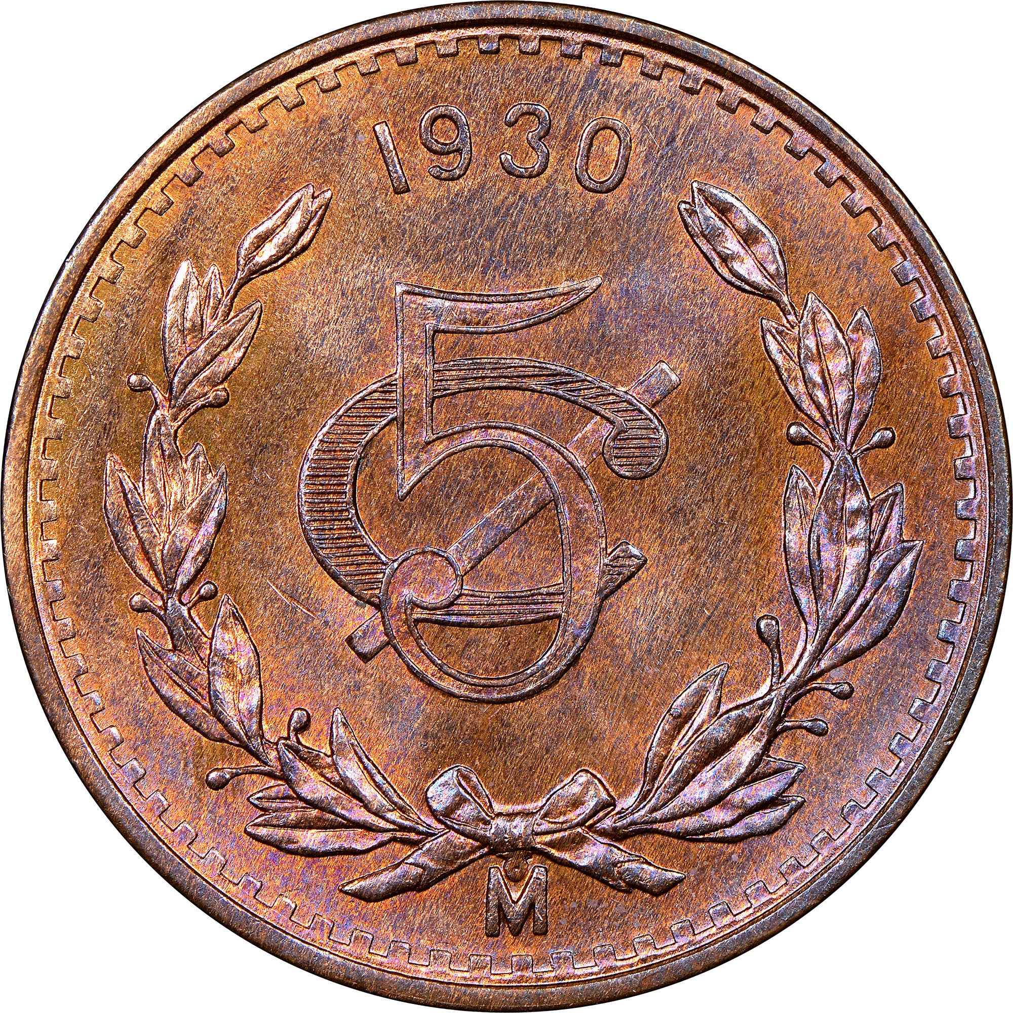 Mexico ESTADOS UNIDOS MEXICANOS 5 Centavos KM 422 Prices & Values | NG