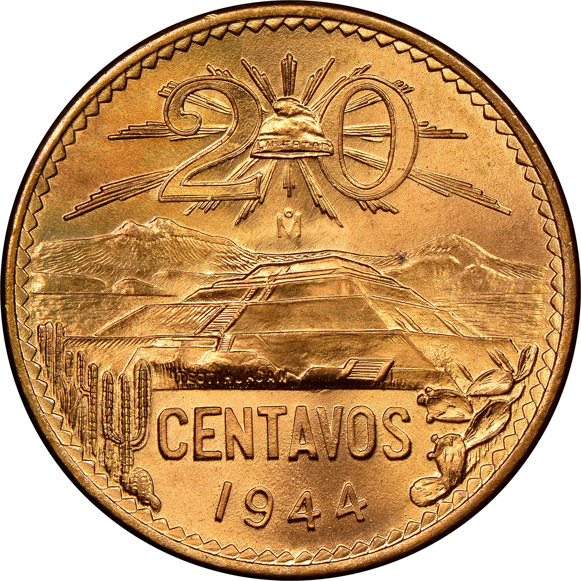 Mexico ESTADOS UNIDOS MEXICANOS 20 Centavos KM 439 Prices Values N Mexico ESTADOS UNIDOS MEXICANOS 20 Centavos KM 439 Prices Values N