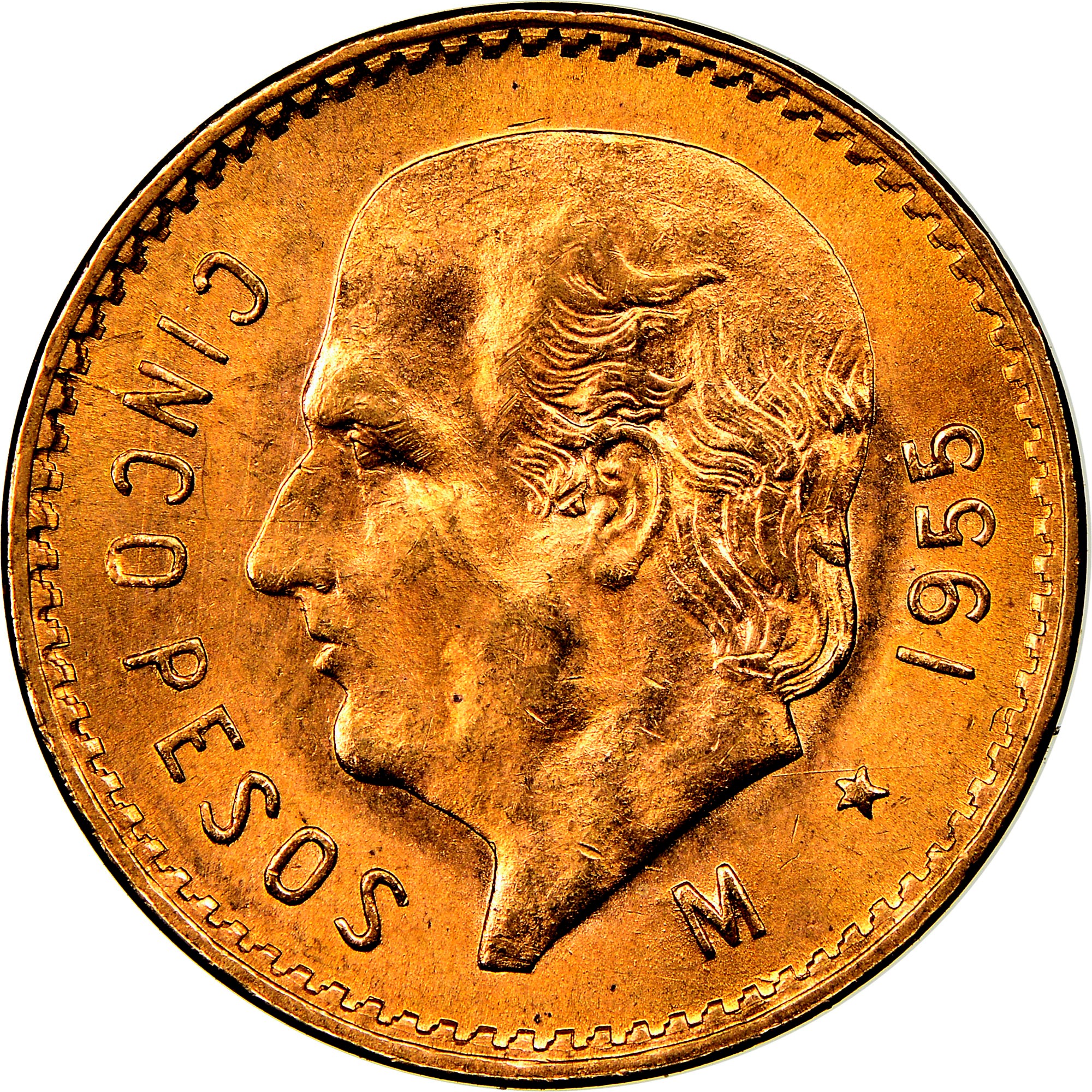 Mexico ESTADOS UNIDOS MEXICANOS 5 Pesos KM 464 Prices & Values | NGC