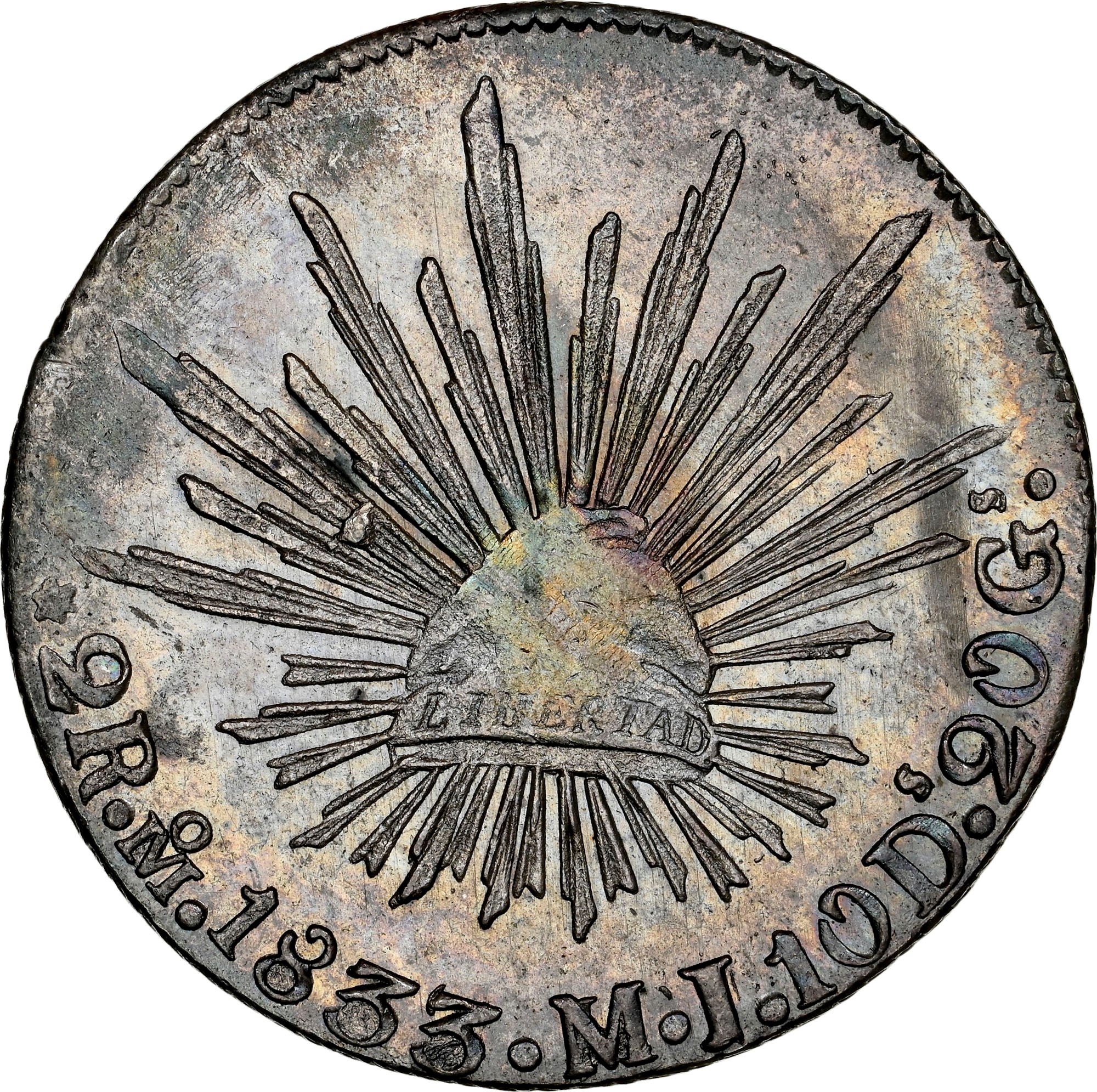 Mexico FIRST REPUBLIC 2 Reales KM 374.10 Prices & Values | NGC