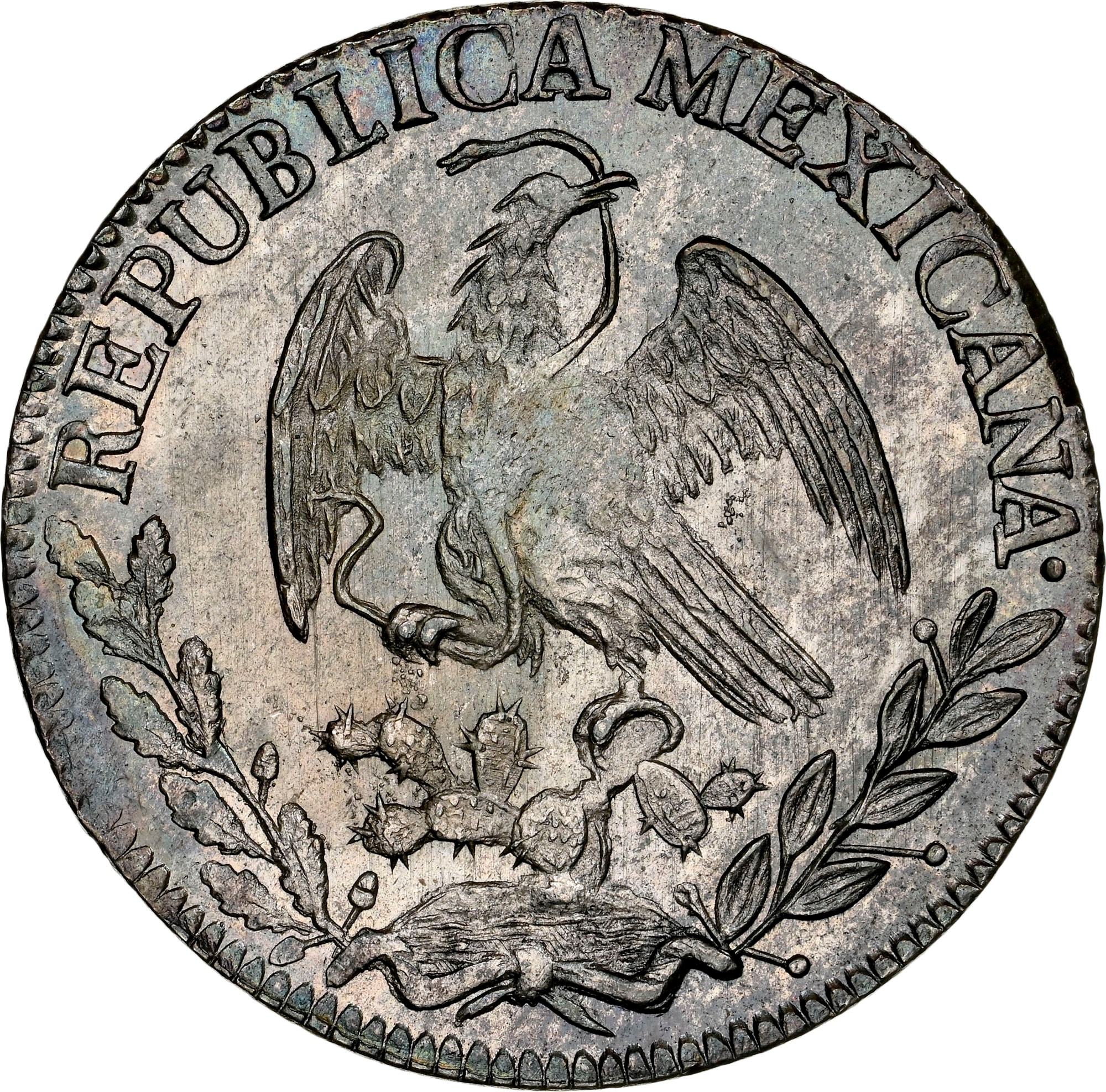 Mexico FIRST REPUBLIC 2 Reales KM 374.10 Prices & Values | NGC