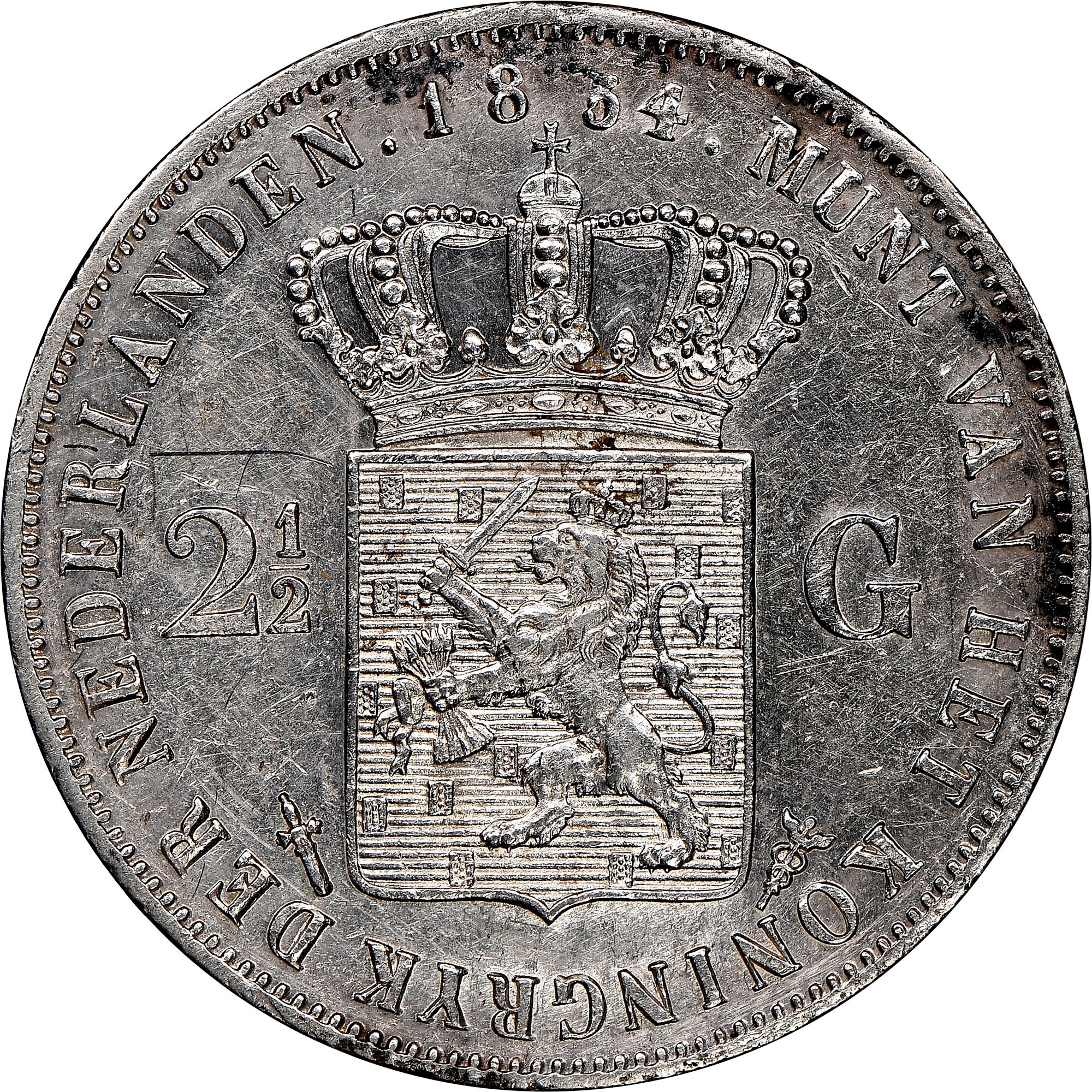 Netherlands 2-1/2 Gulden KM 82 Prices & Values | NGC