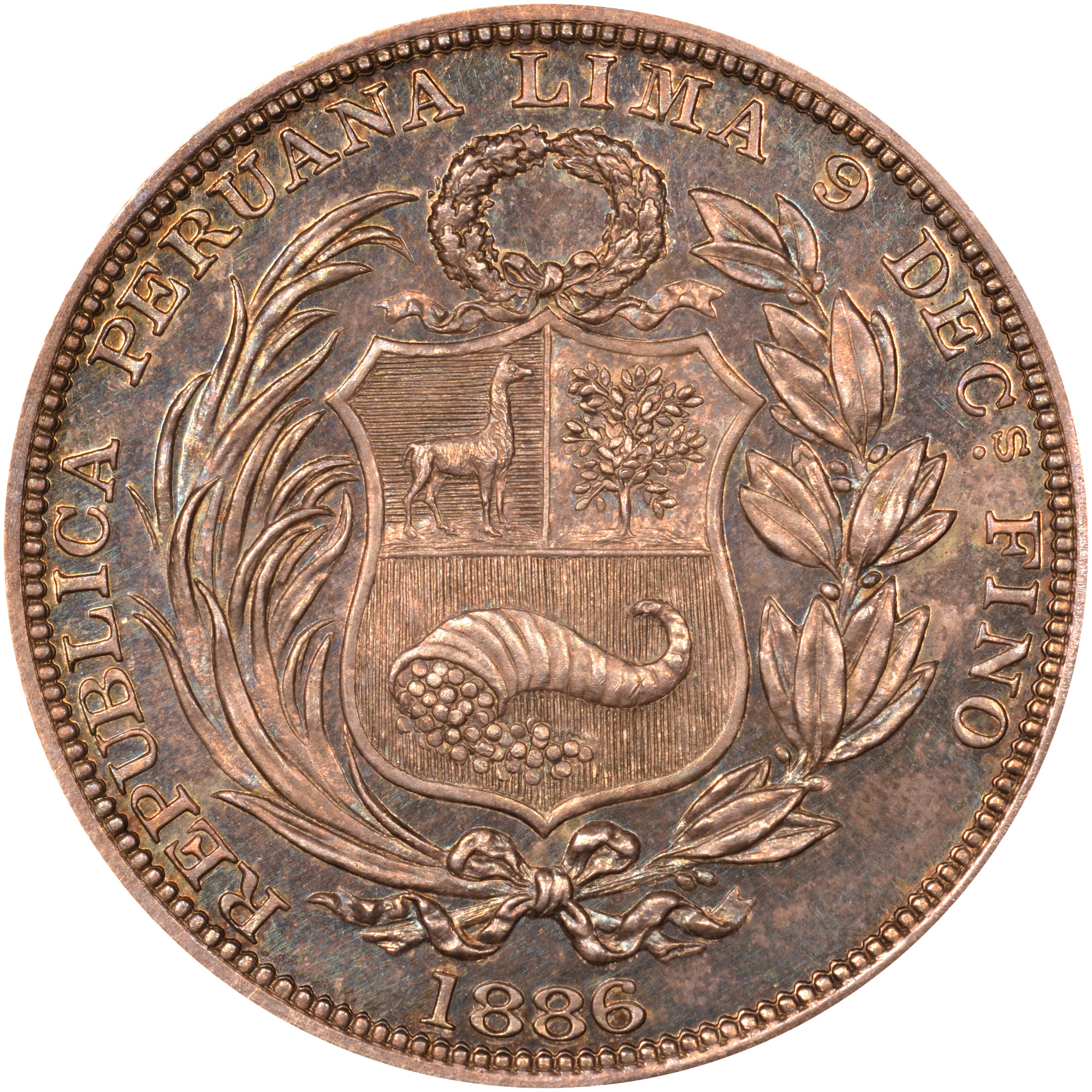 Peru 1/2 Sol KM PnD26 Prices & Values | NGC