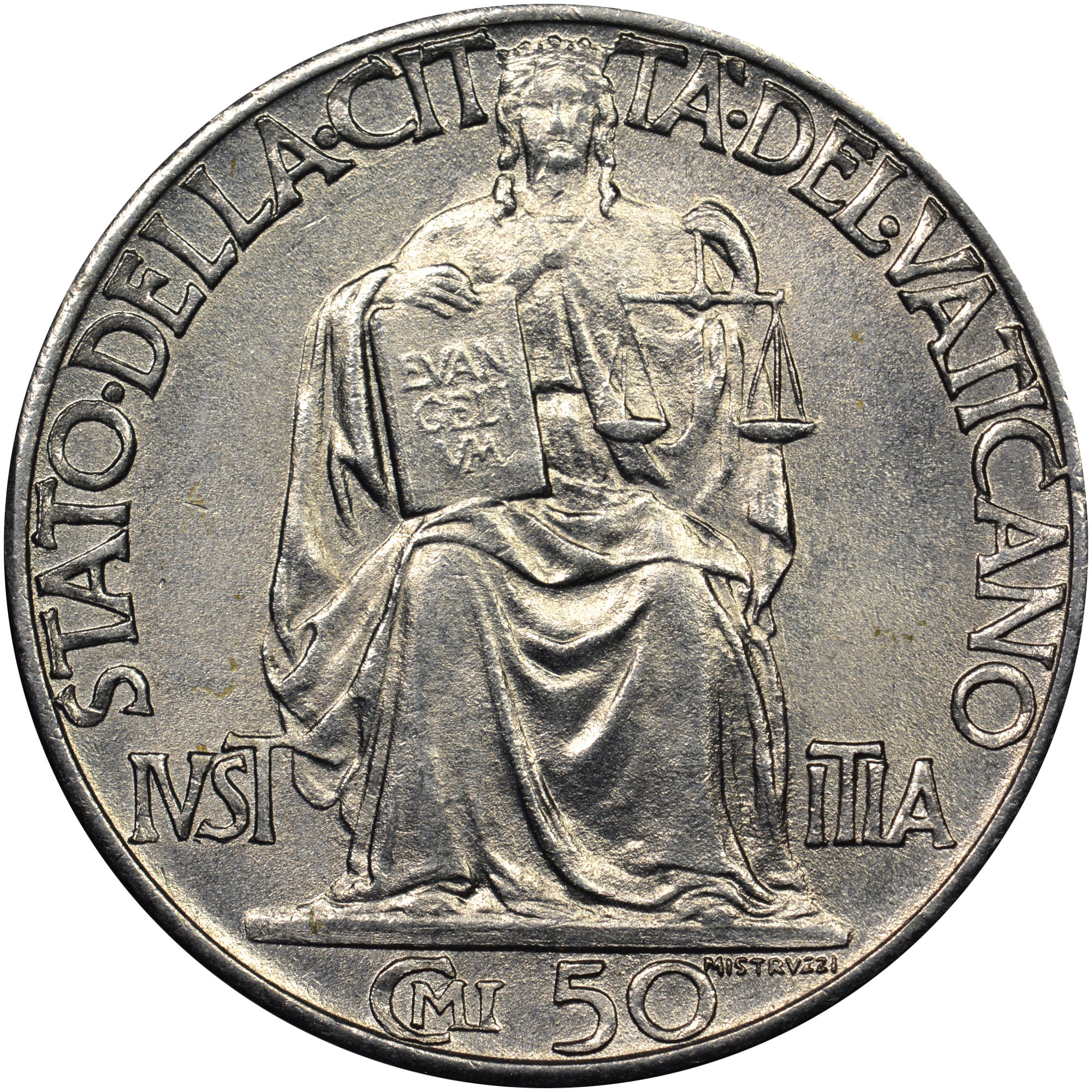 Vatican City 50 Centesimi KM 34 Prices & Values | NGC