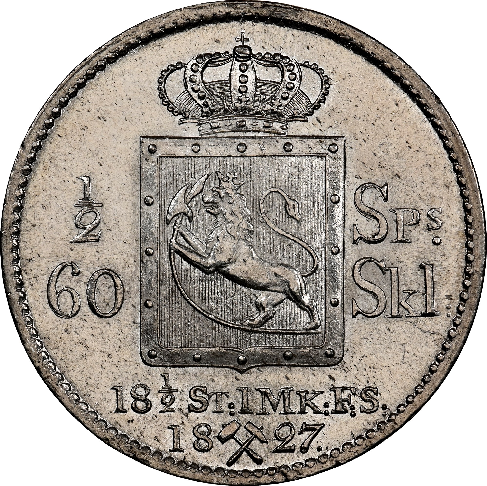 Norway 1/2 Specie Daler KM 302 Prices & Values | NGC