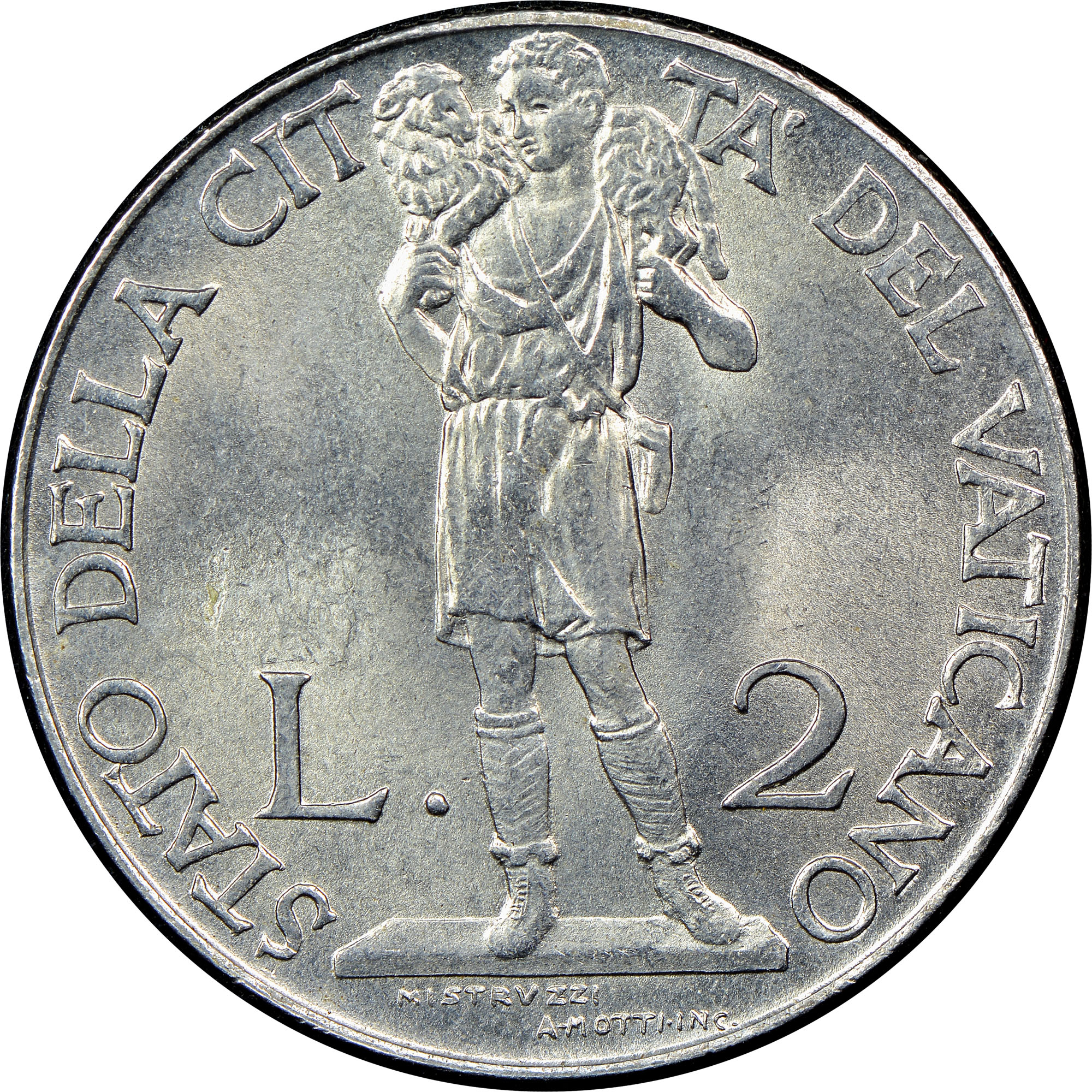 Vatican City 2 Lire KM 27a Prices & Values | NGC