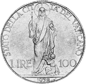 Vatican City 100 Lire KM 9 Prices & Values | NGC