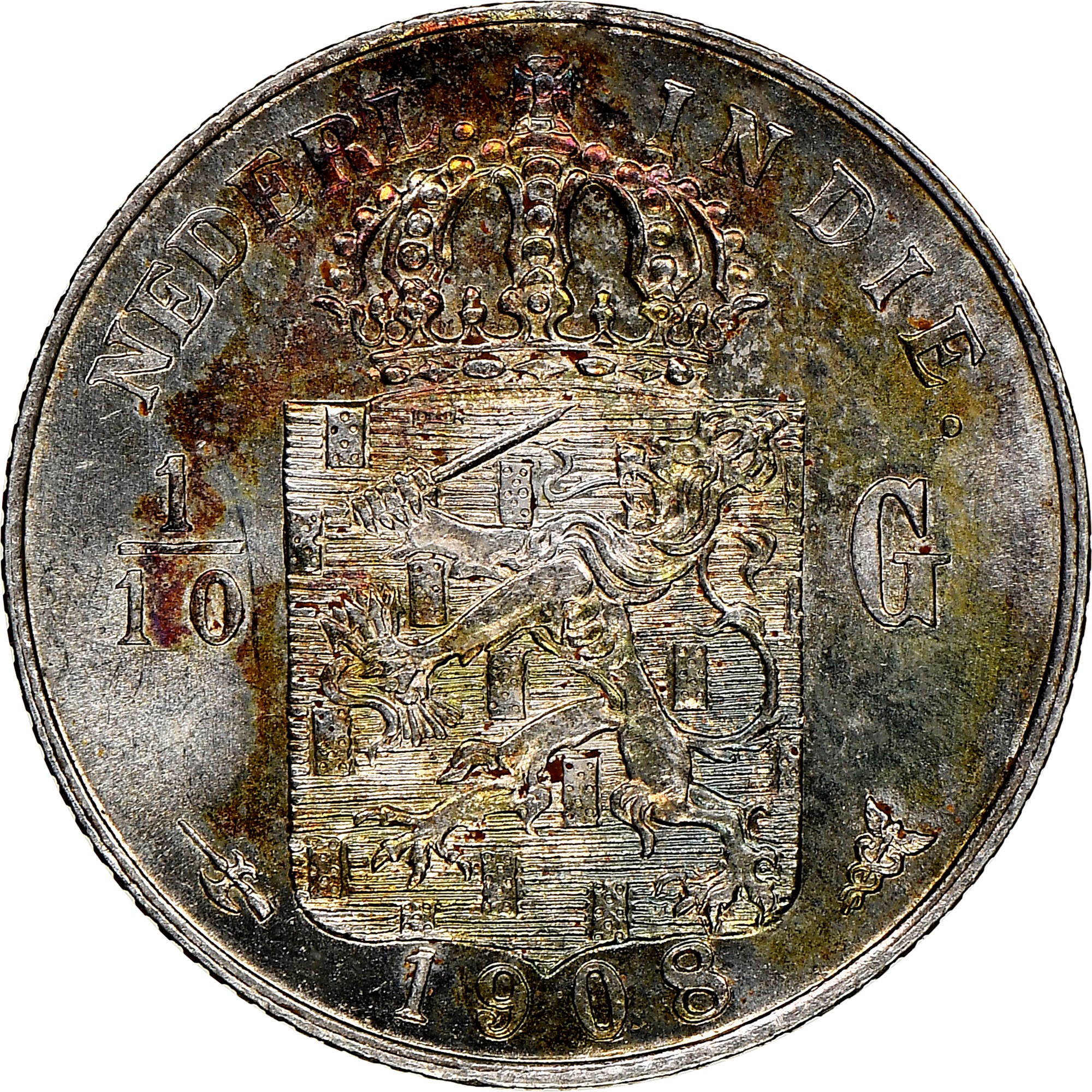 Netherlands East Indies 1/10 Gulden KM 309 Prices & Values | NGC