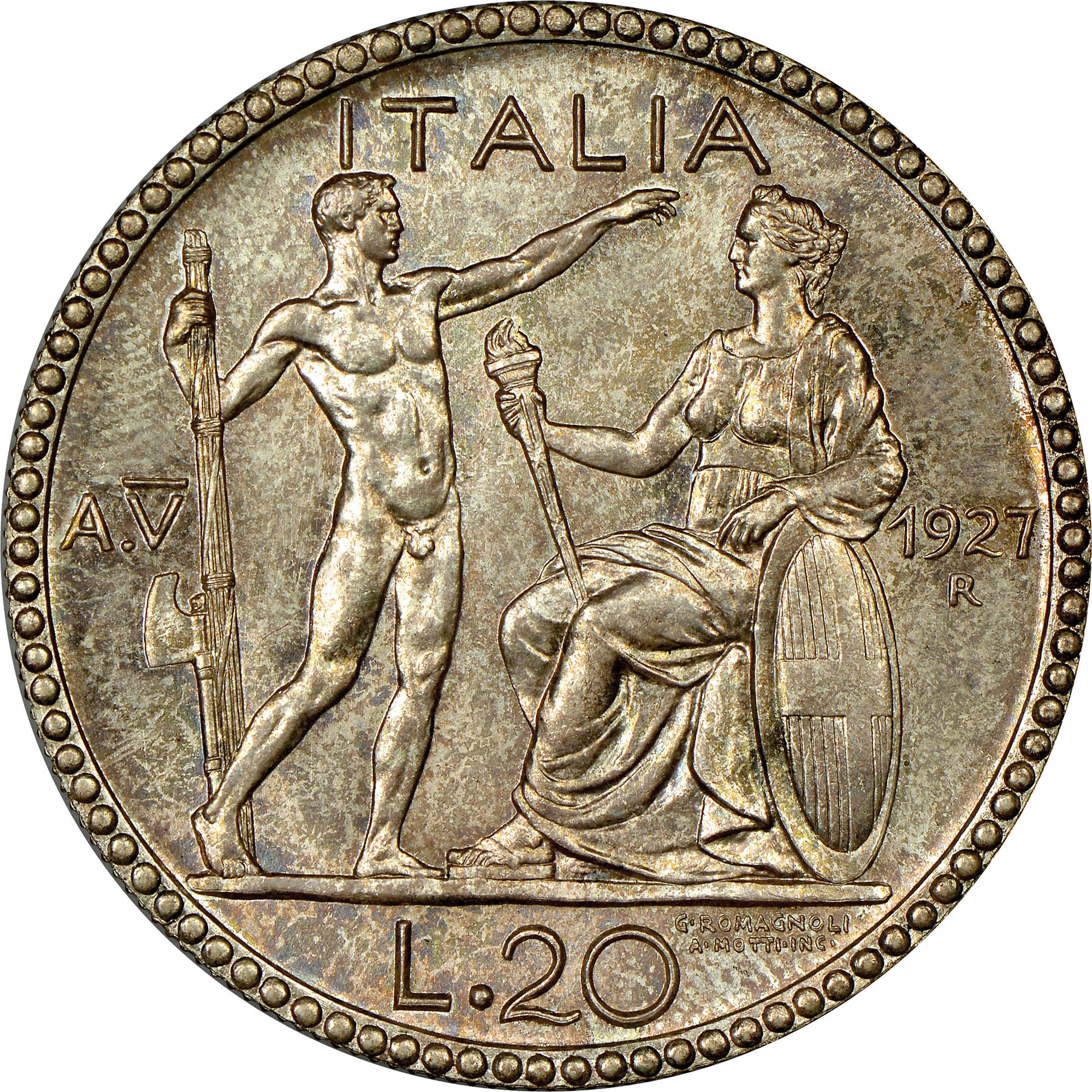 Italy 20 Lire KM 69 Prices & Values | NGC