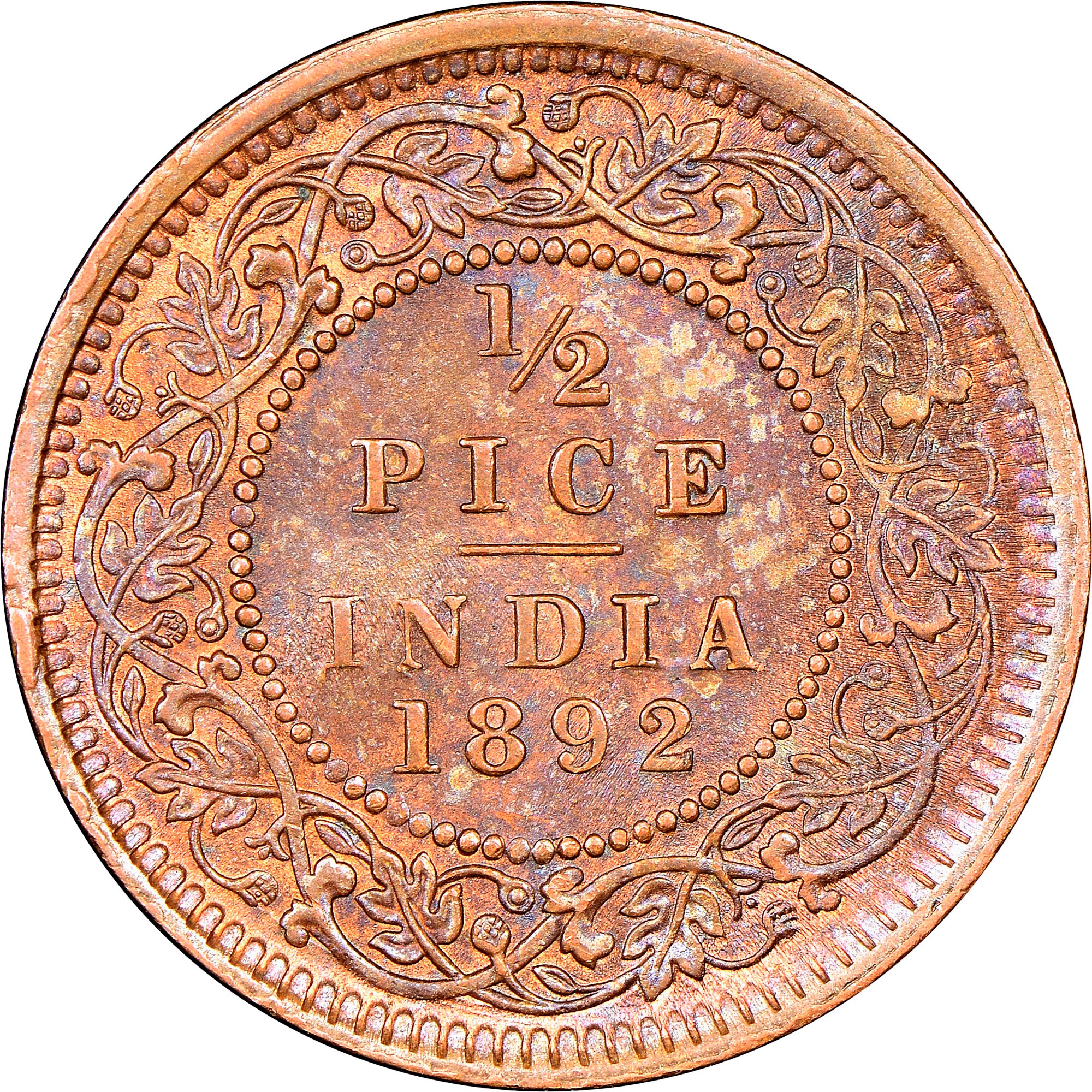 India-British 1/2 Pice KM 484 Prices & Values | NGC