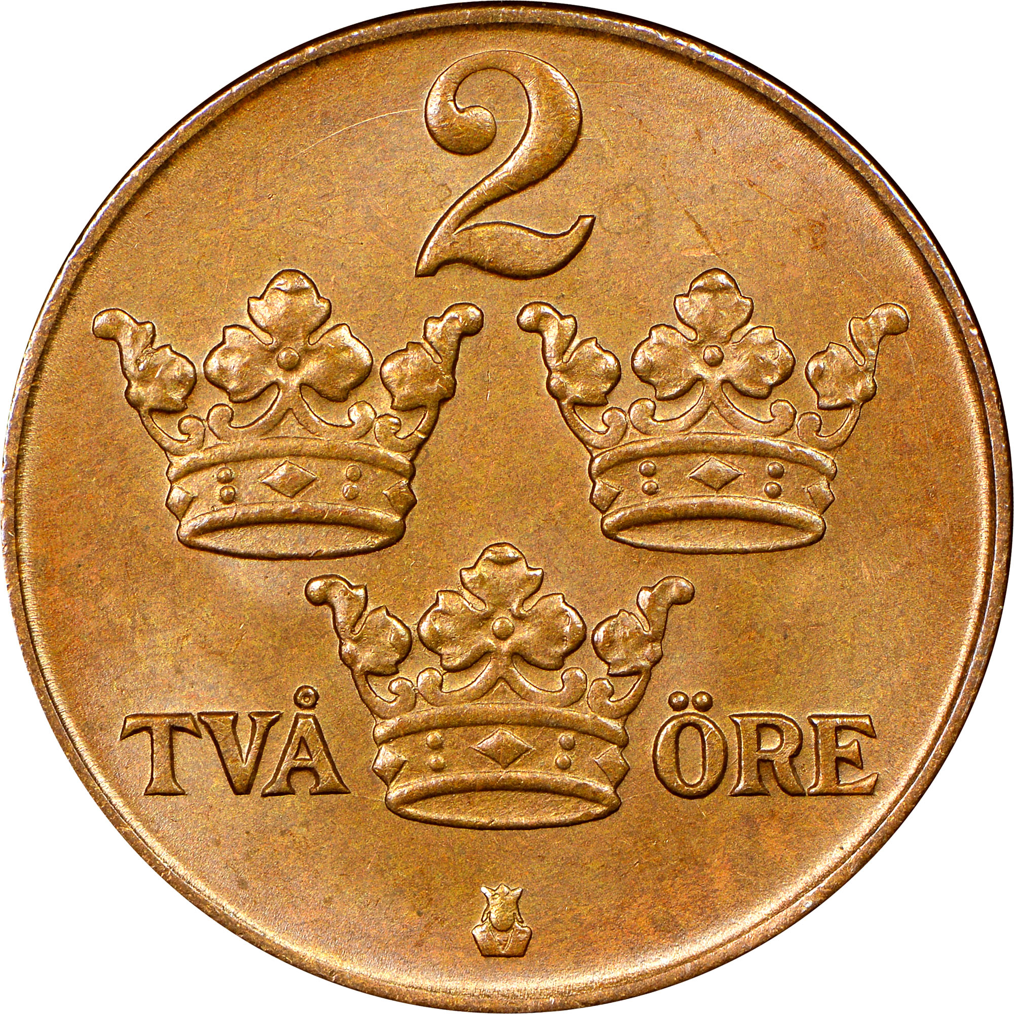 1909-1950 Sweden 2 Ore KM 778 Prices & Values | NGC
