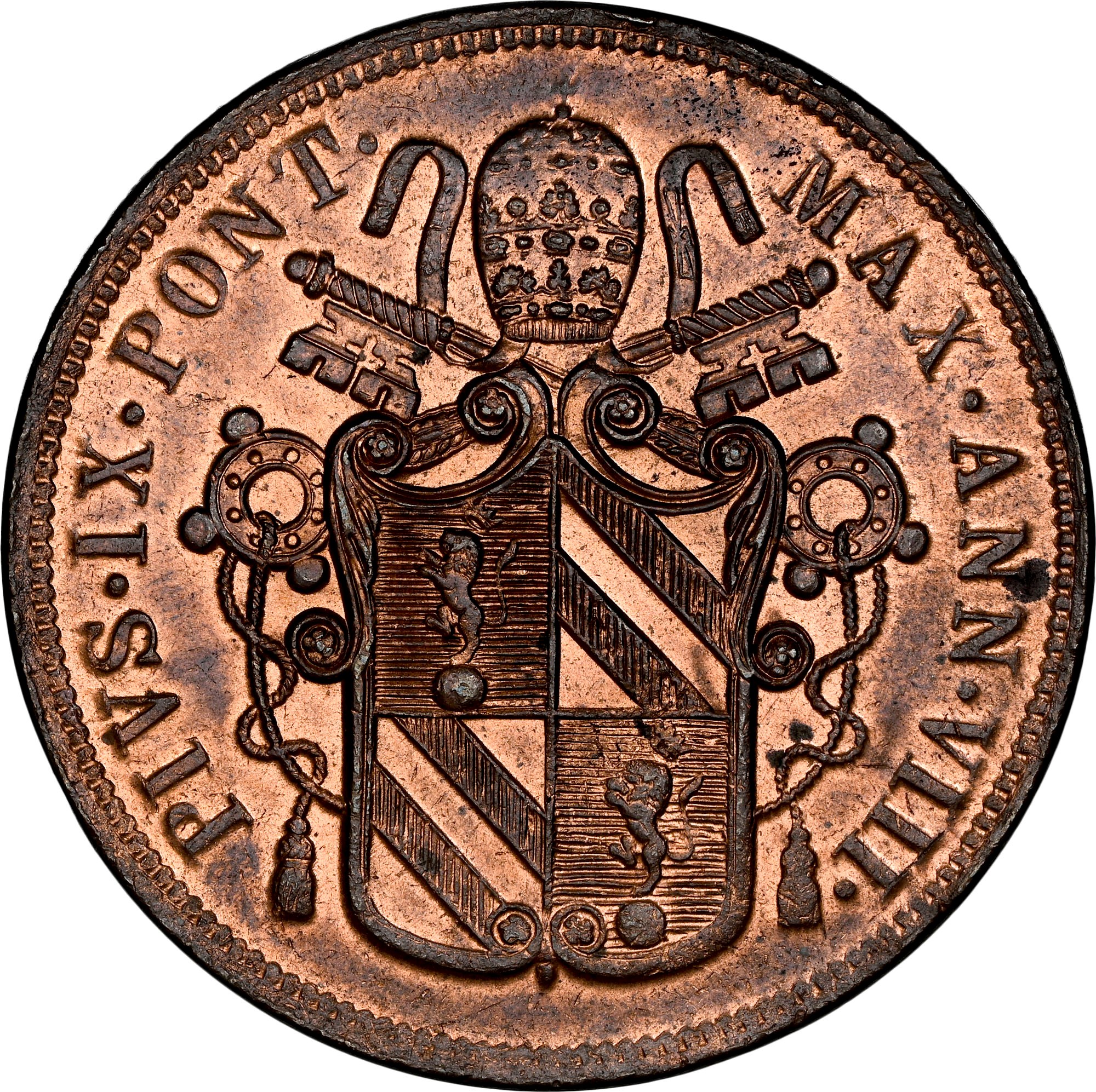 Italian States PAPAL STATES 5 Baiocchi KM 1356 Prices & Values | NGC