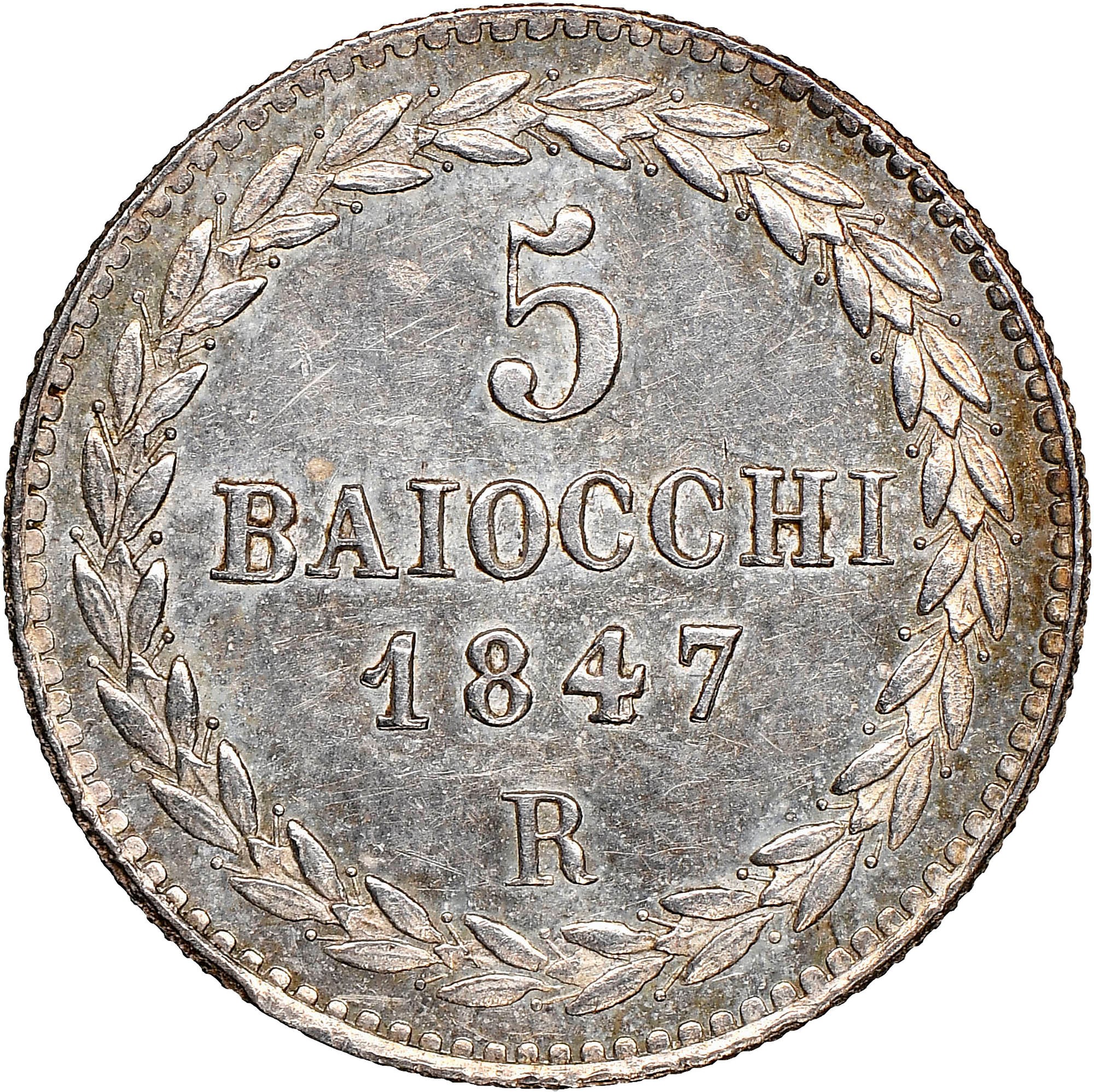 Italian States PAPAL STATES 5 Baiocchi KM 1341a Prices & Values | NGC