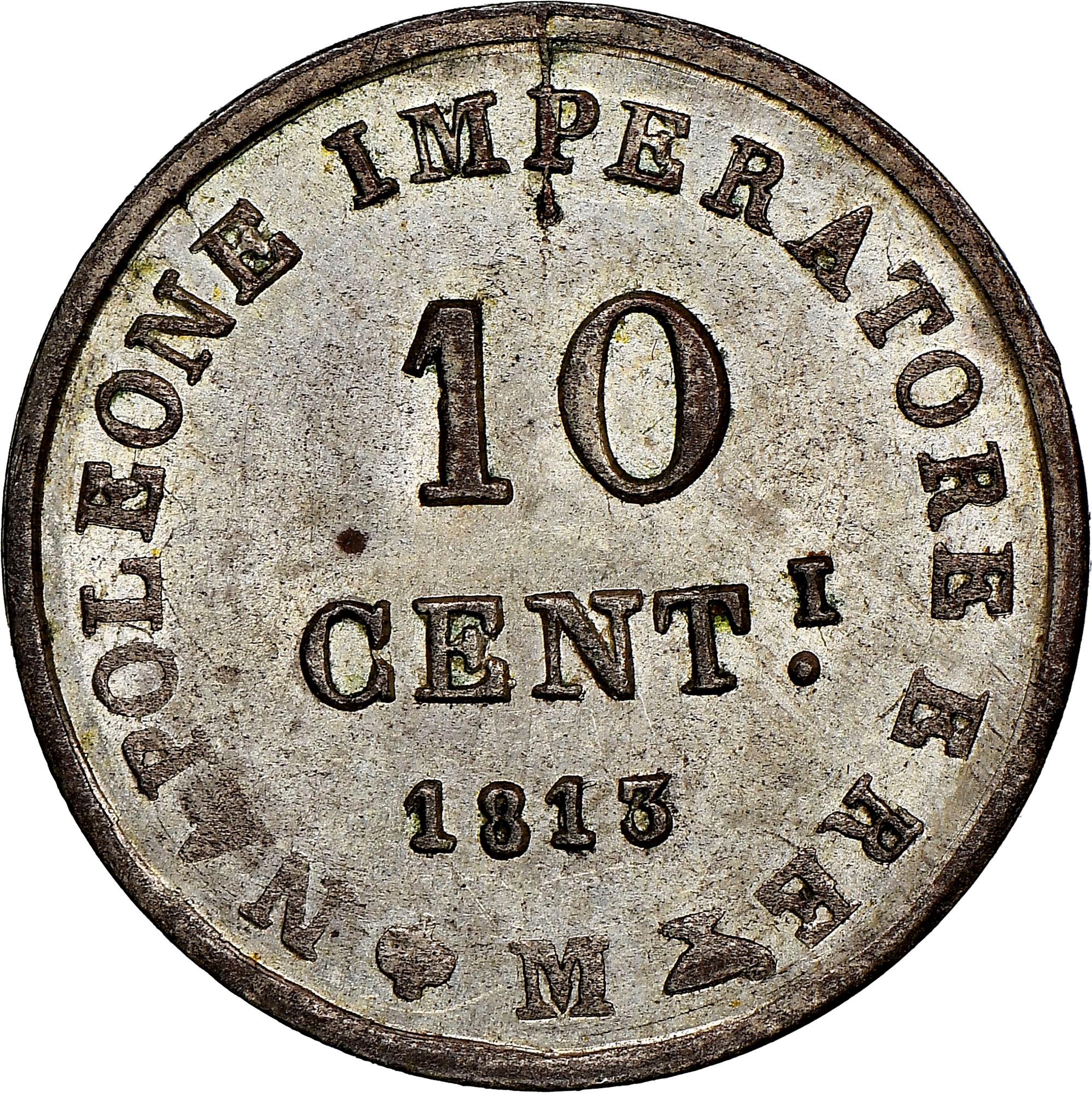 Italian States KINGDOM OF NAPOLEON 10 Centesimi C 4 Prices & Values