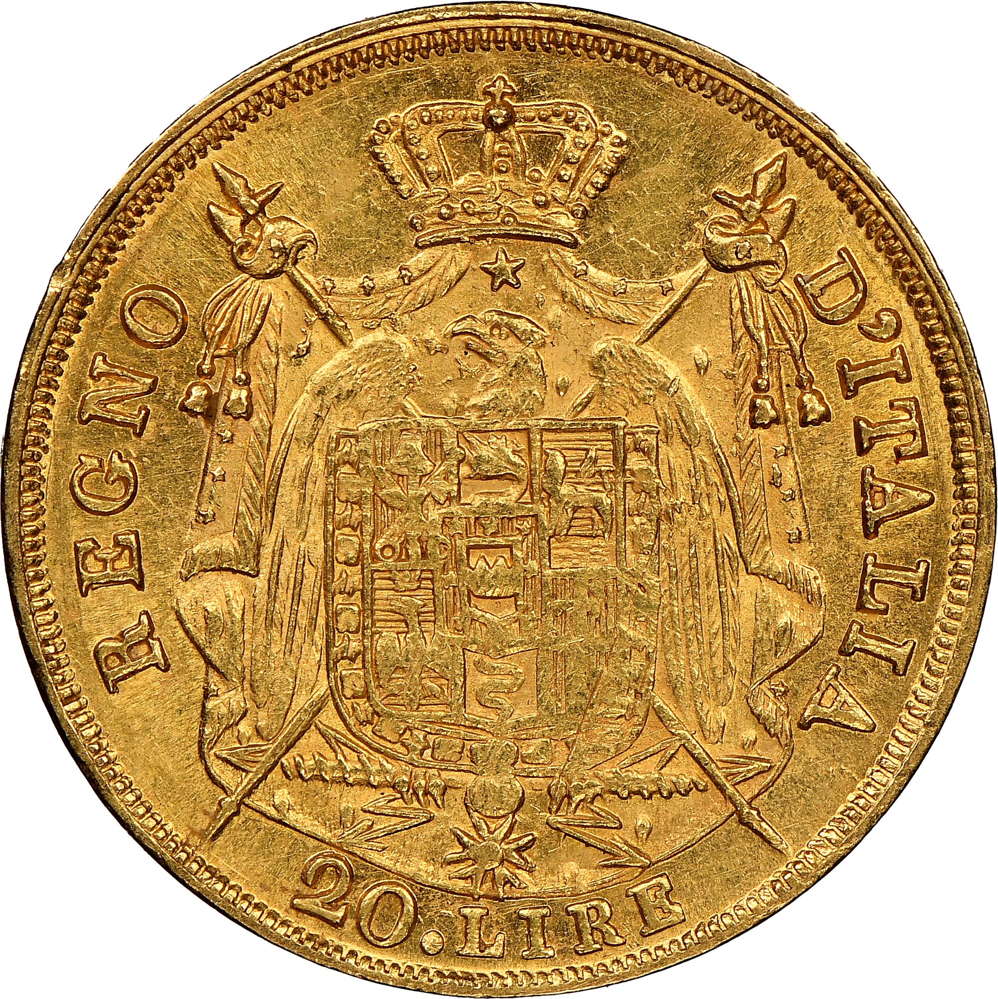 Italian States KINGDOM OF NAPOLEON 20 Lire KM 11 Prices & Values | NGC
