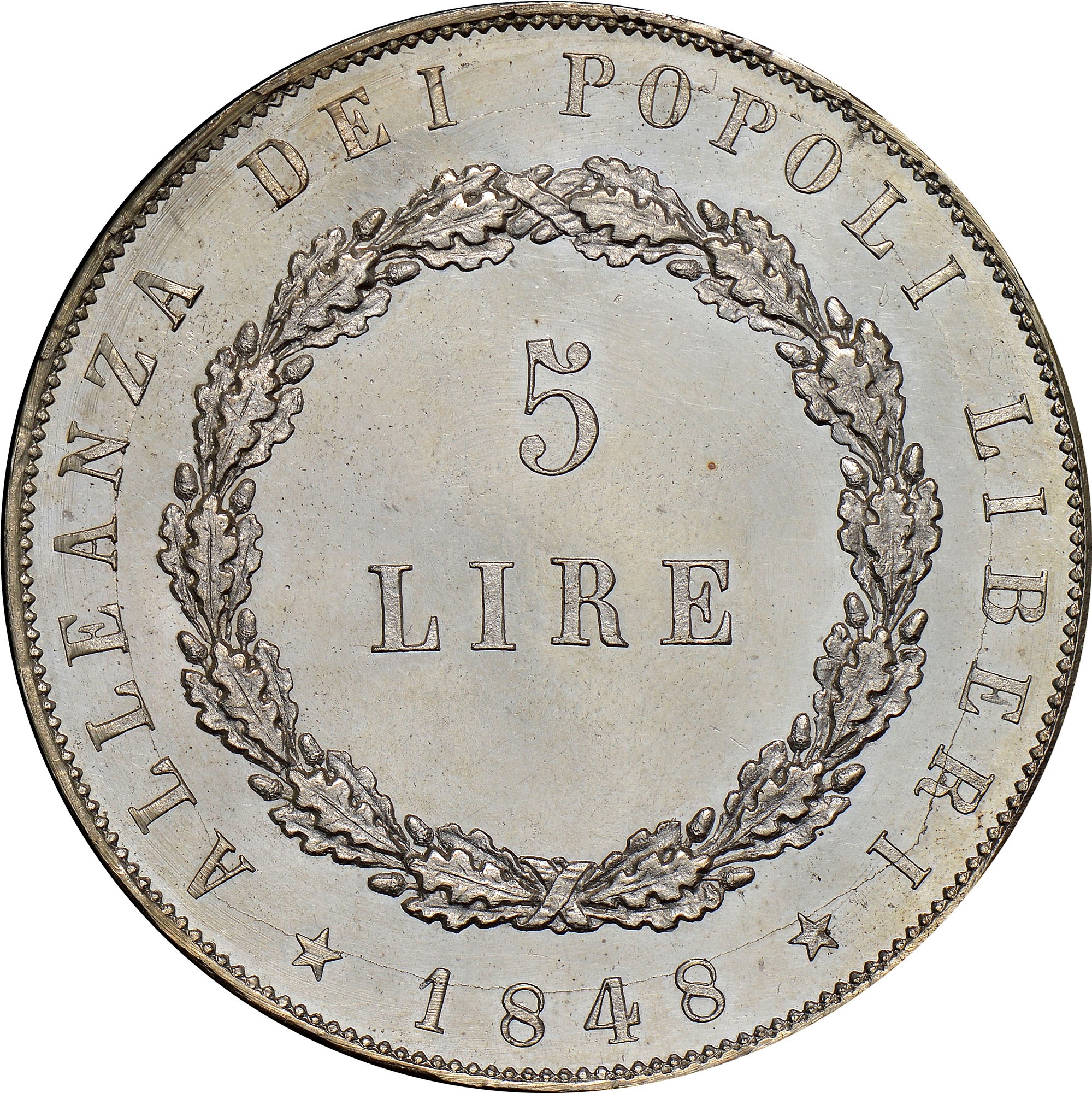 Italian States VENICE 5 Lire KM 803 Prices & Values | NGC