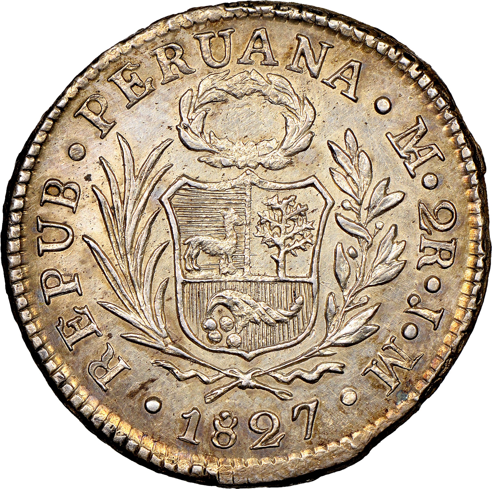 Peru 2 Reales KM 141.1 Prices & Values | NGC