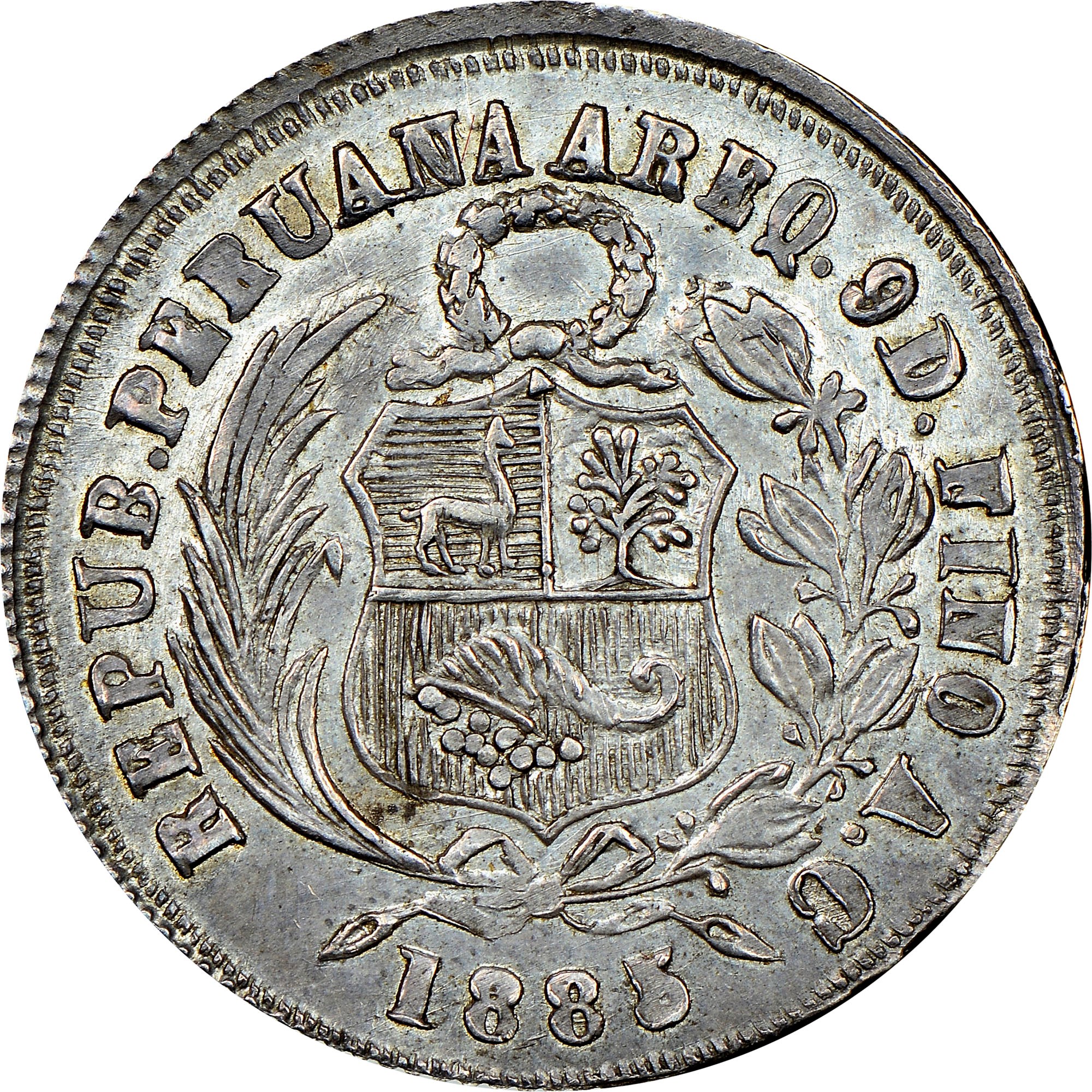 Peru 1/5 Sol KM 191a Prices & Values | NGC