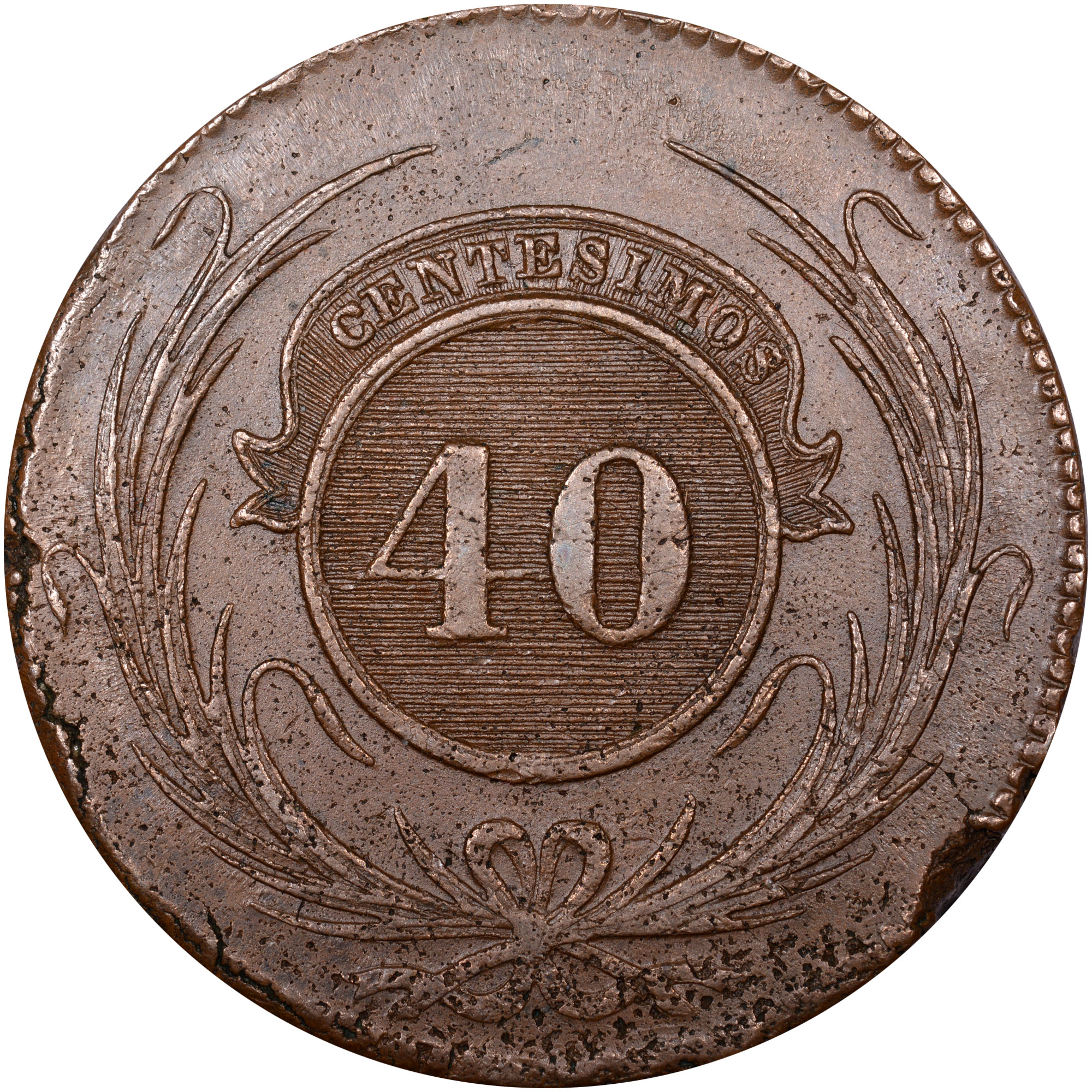 Uruguay 40 Centesimos KM 3 Prices & Values | NGC