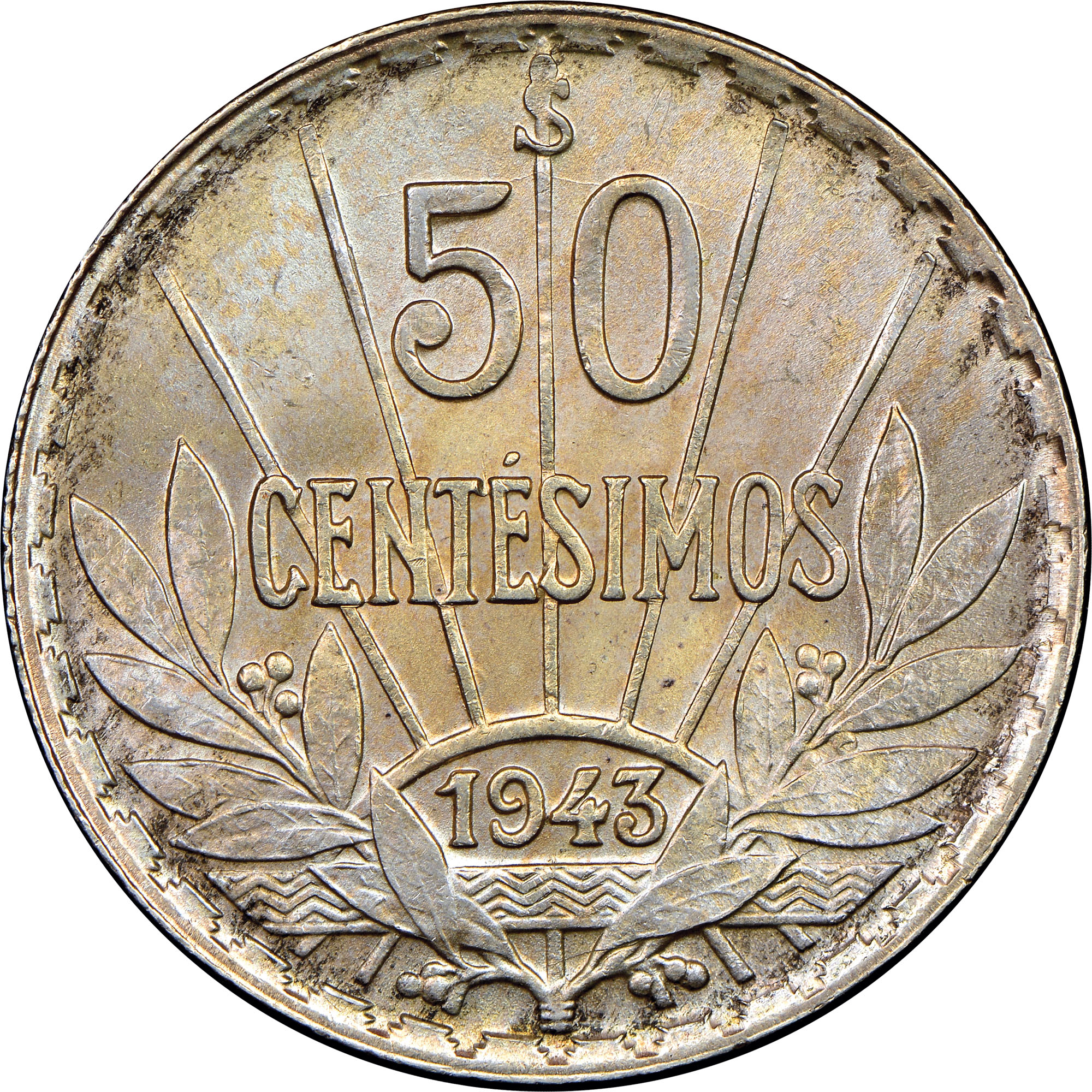 Uruguay 50 Centesimos KM 31 Prices & Values | NGC