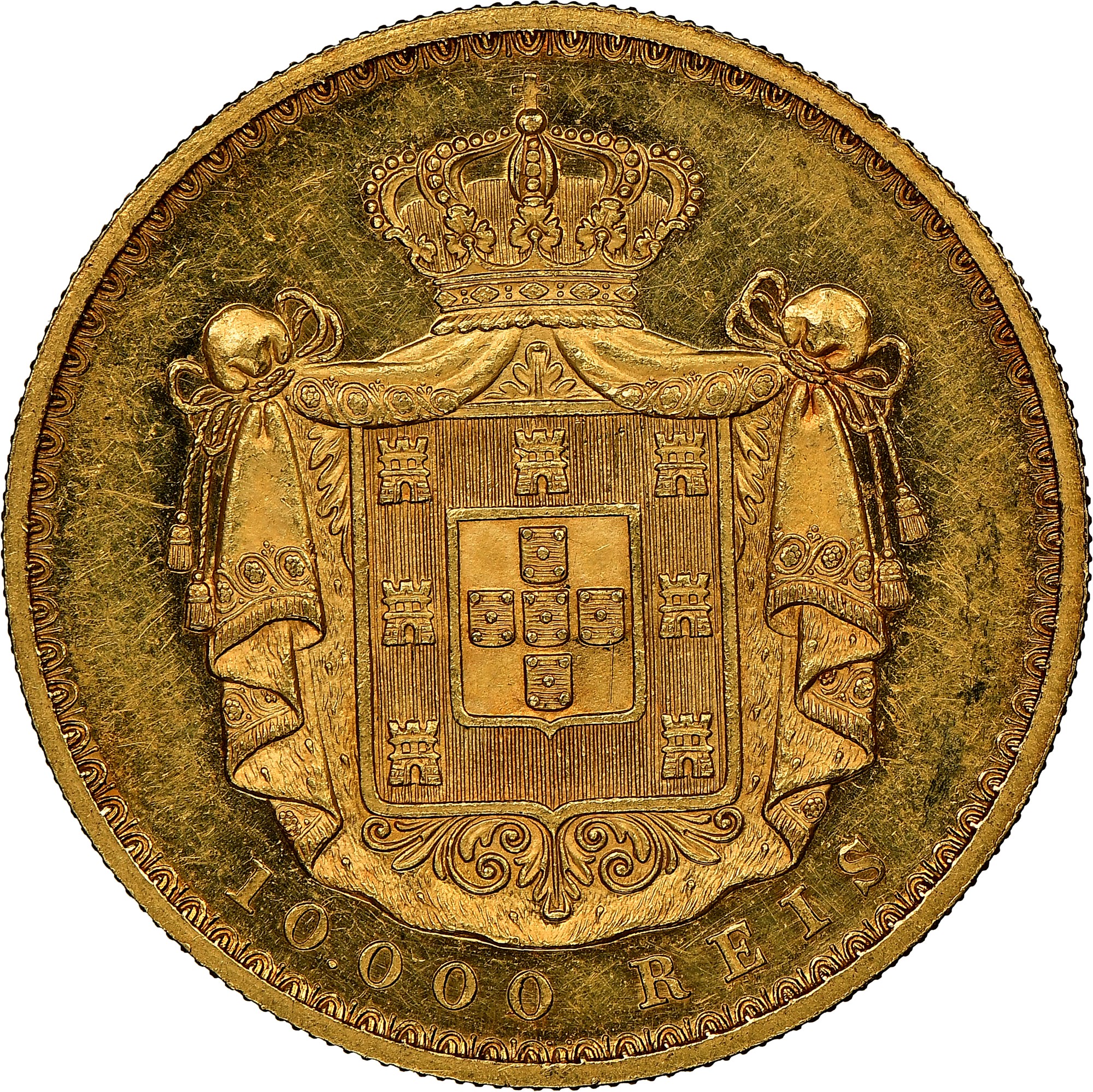 Portugal 10000 Reis KM 520 Prices & Values | NGC