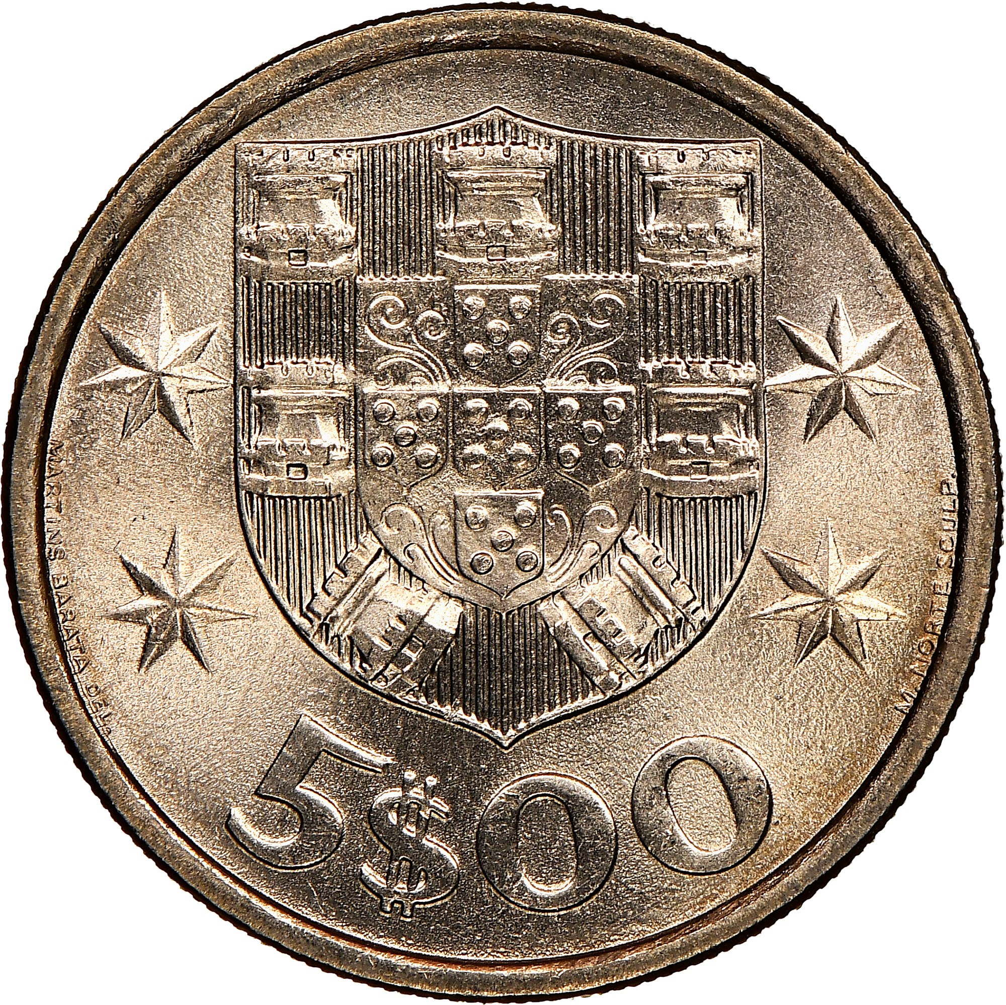 Portugal 5 Escudos KM 591 Prices & Values | NGC