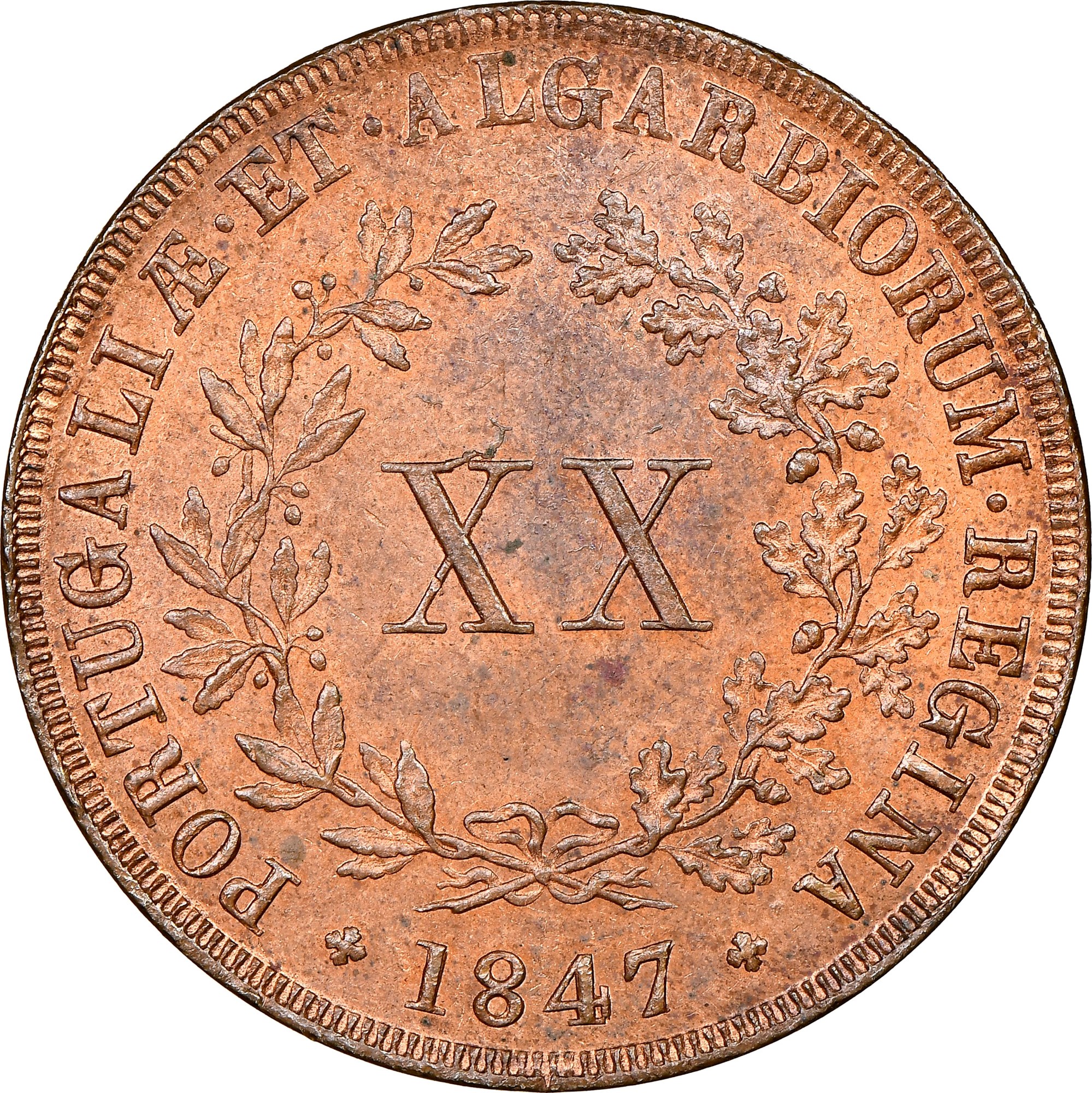 Portugal 20 Reis KM 482 Prices & Values | NGC