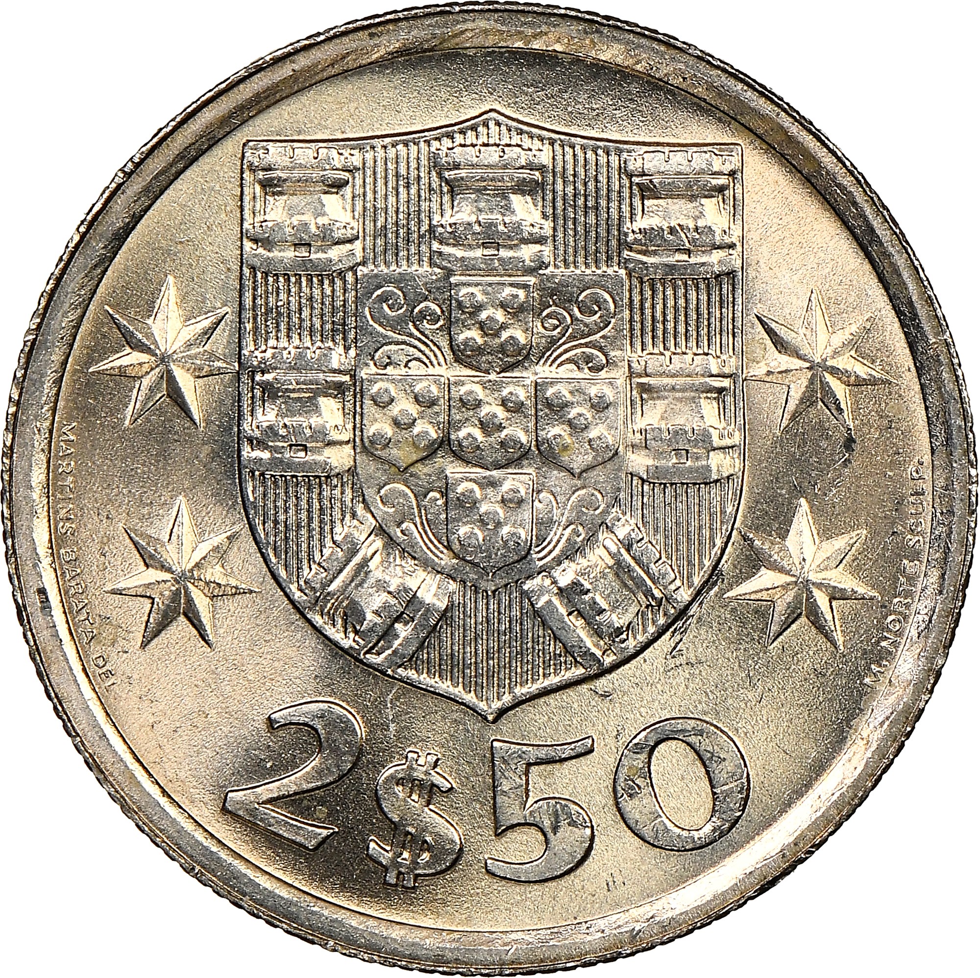 Portugal 2-1/2 Escudos KM 590 Prices & Values | NGC