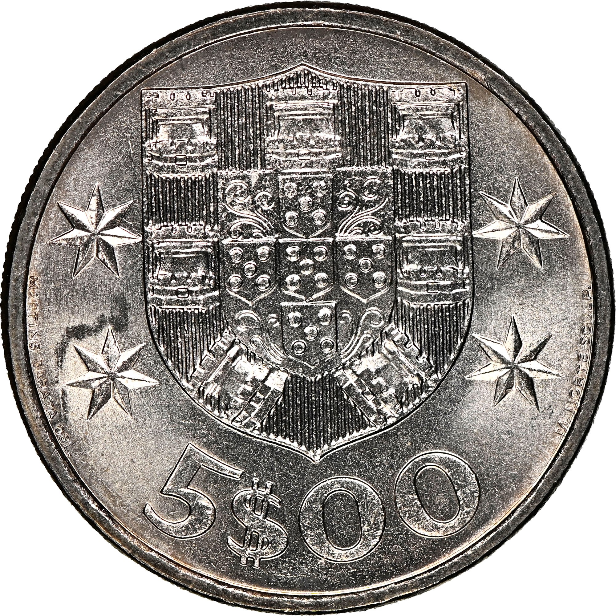 Portugal 5 Escudos KM 591 Prices & Values | NGC