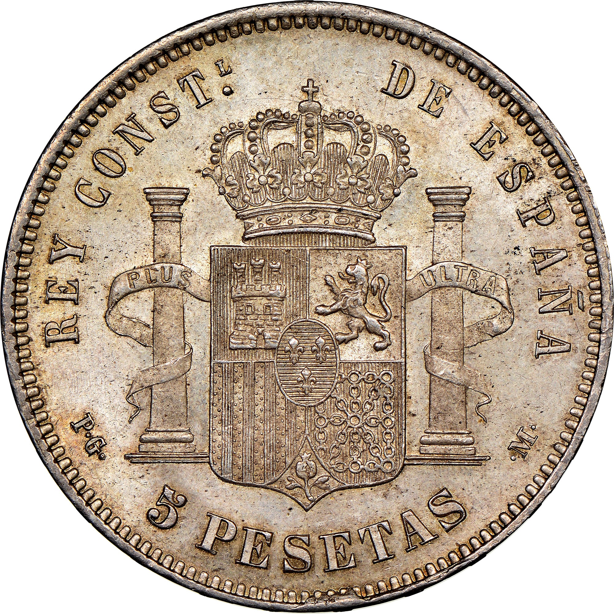 Spain 5 Pesetas KM 689 Prices Values NGC Spain 5 Pesetas KM 689 Prices Values NGC