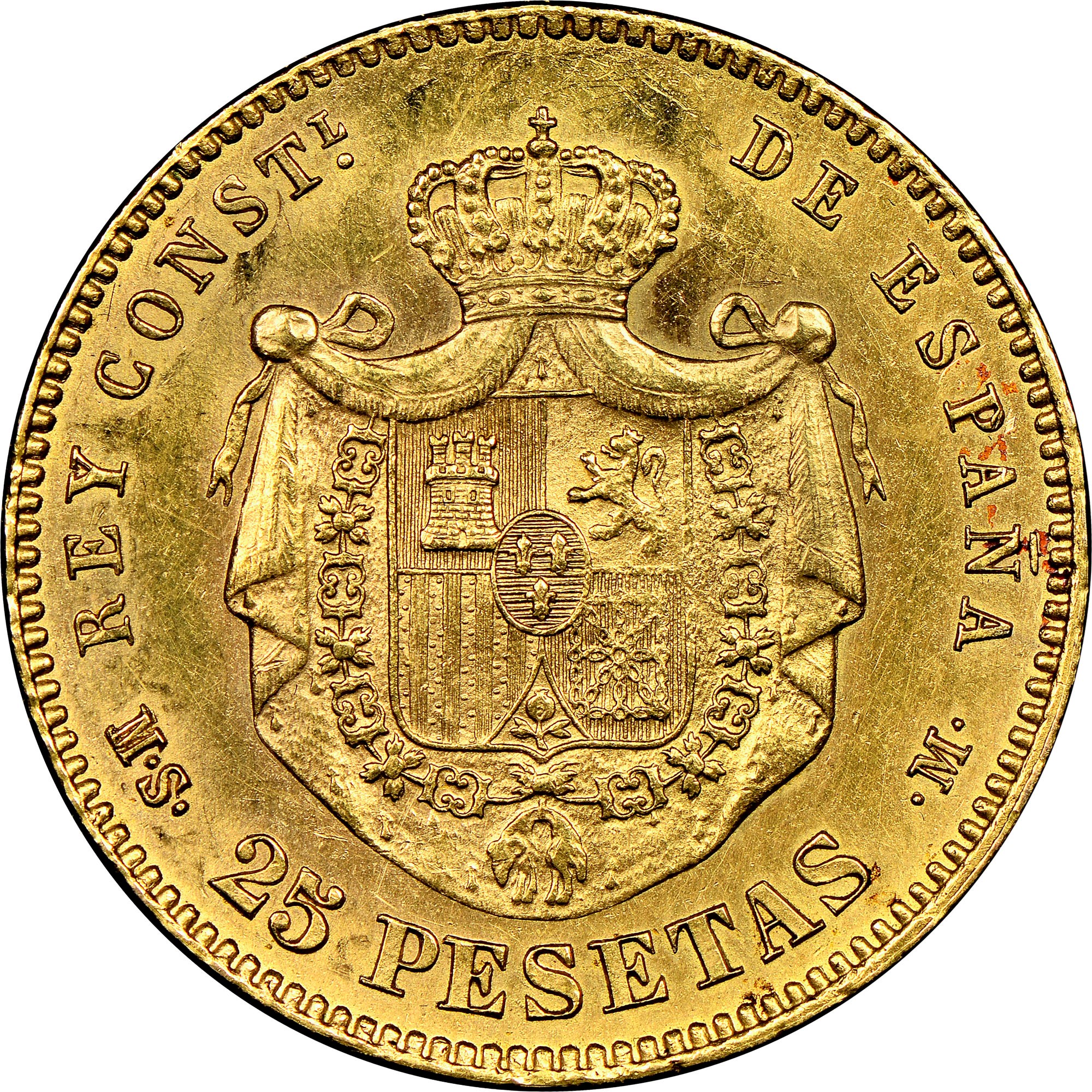 Spain 25 Pesetas KM 687 Prices Values NGC