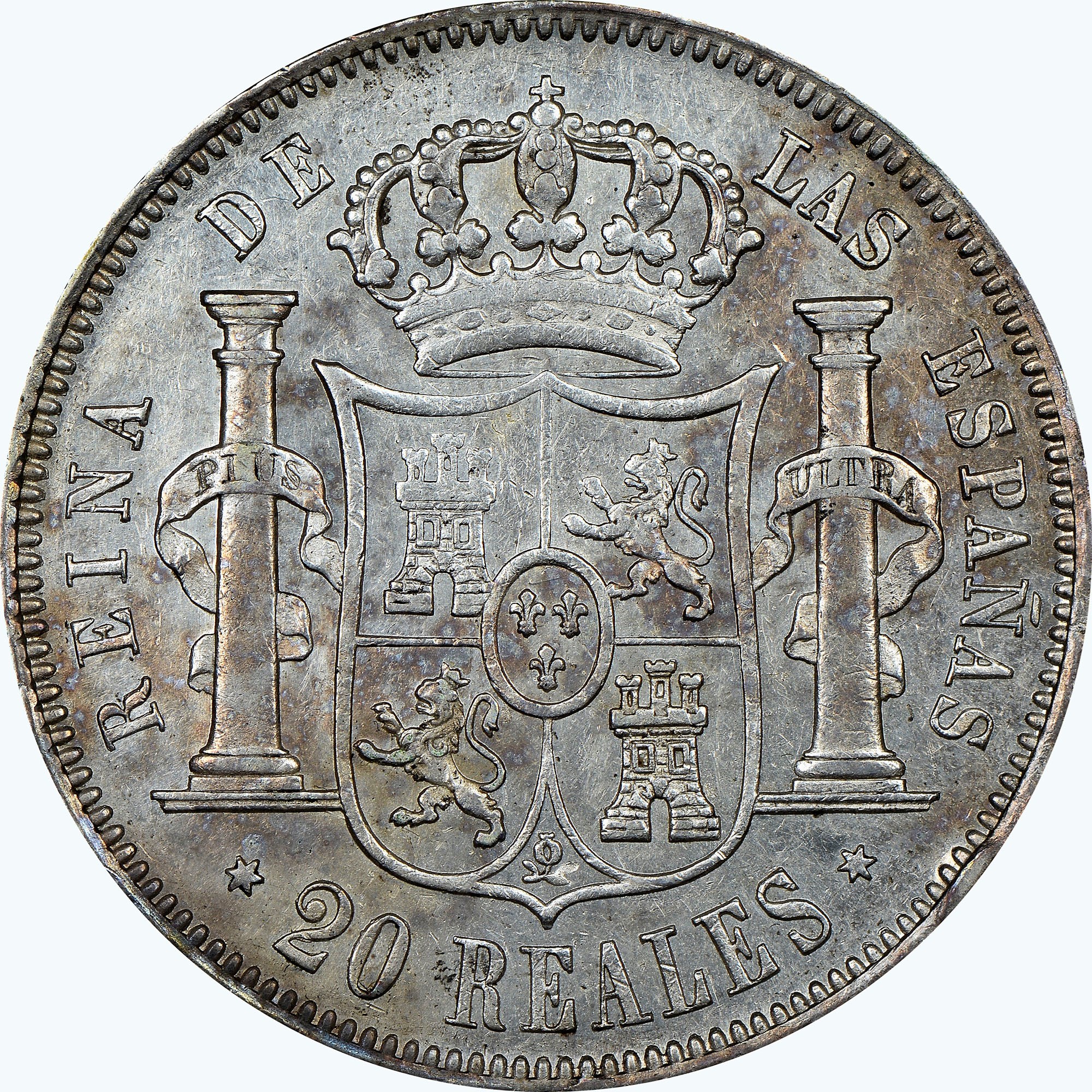 Spain 20 Reales KM 593.2 Prices & Values | NGC