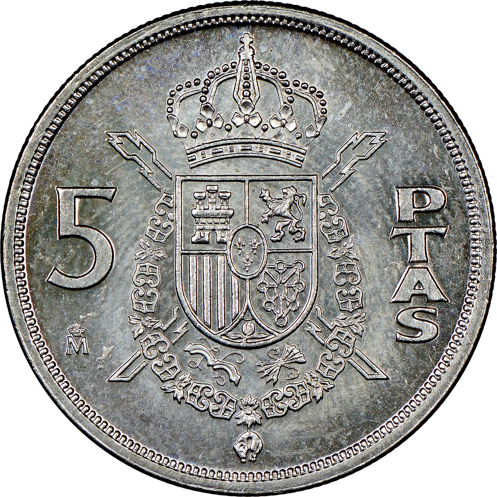 Spain 5 Pesetas KM 823 Prices Values NGC