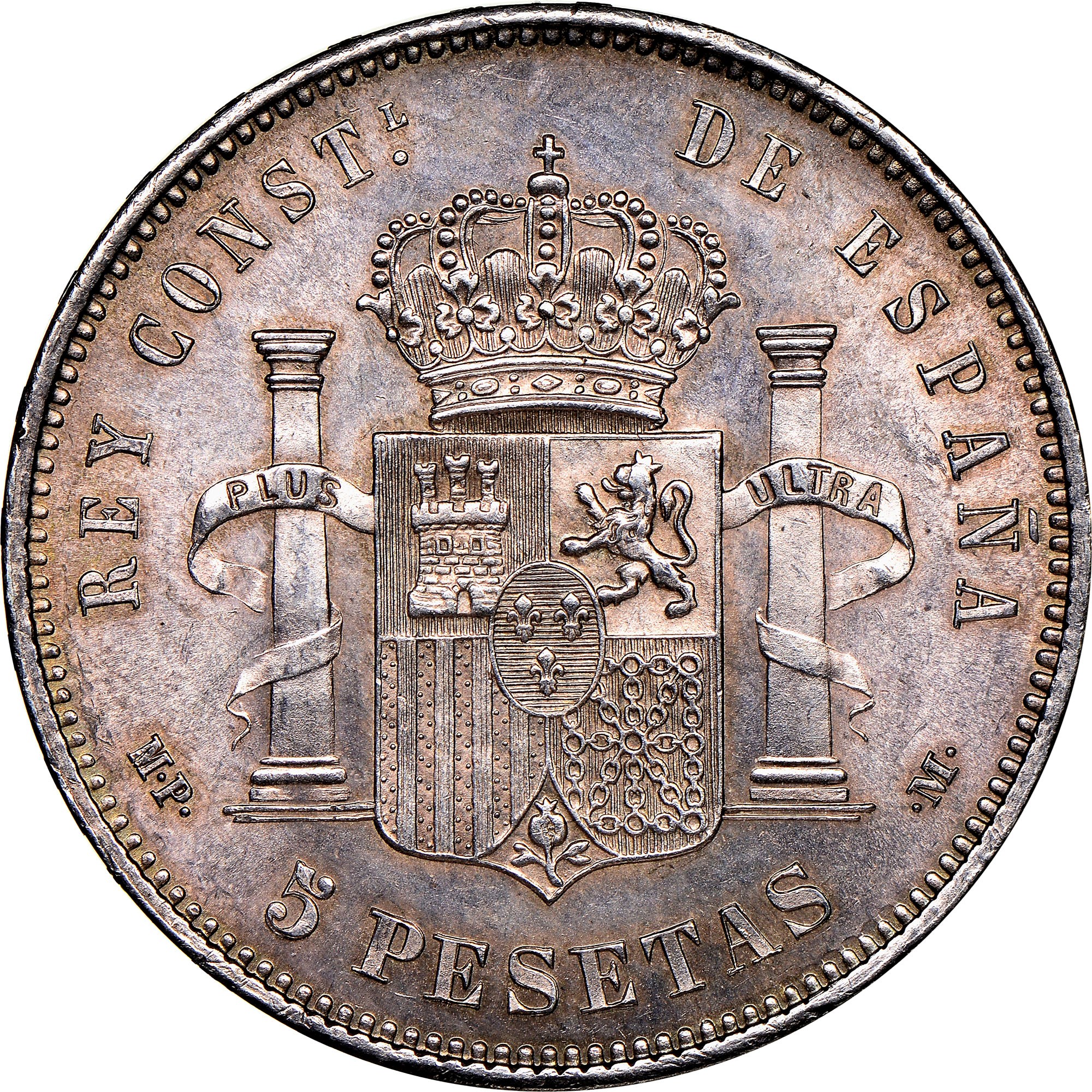 Spain 5 Pesetas KM 689 Prices Values NGC Spain 5 Pesetas KM 689 Prices Values NGC