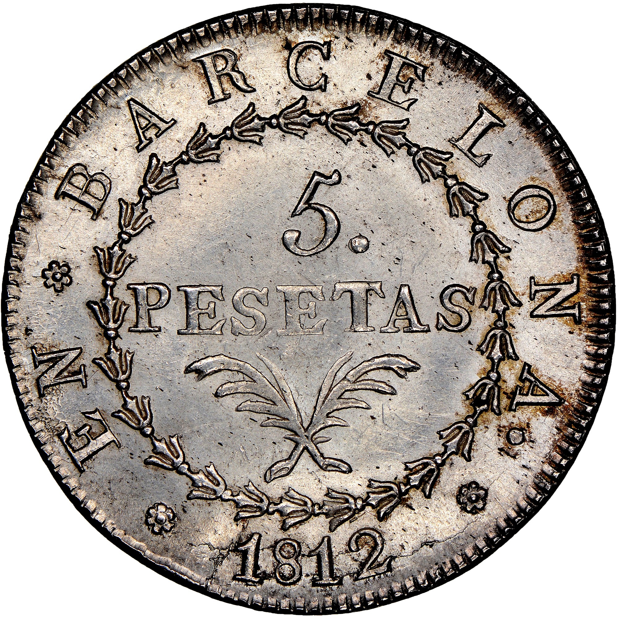 Spain BARCELONA 5 Pesetas KM 69 Prices & Values | NGC