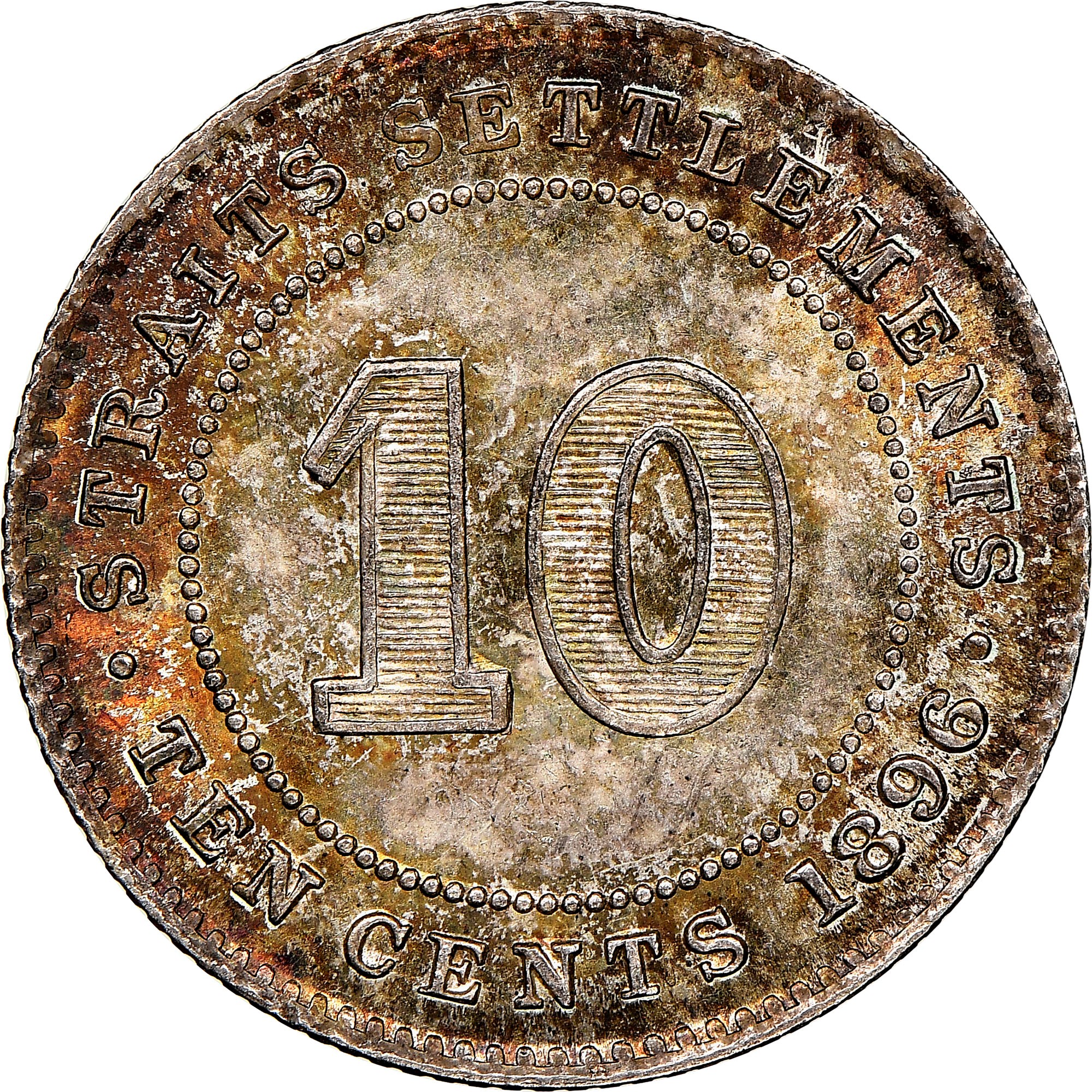 Straits Settlements 10 Cents KM 11 Prices & Values | NGC