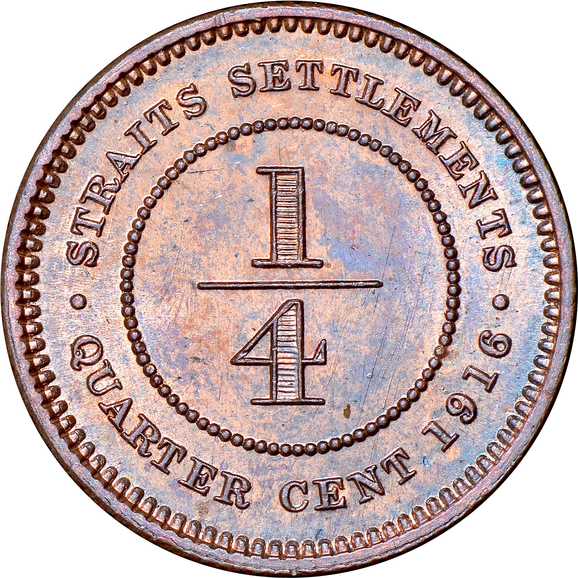 Straits Settlements 1/4 Cent KM 27 Prices & Values | NGC