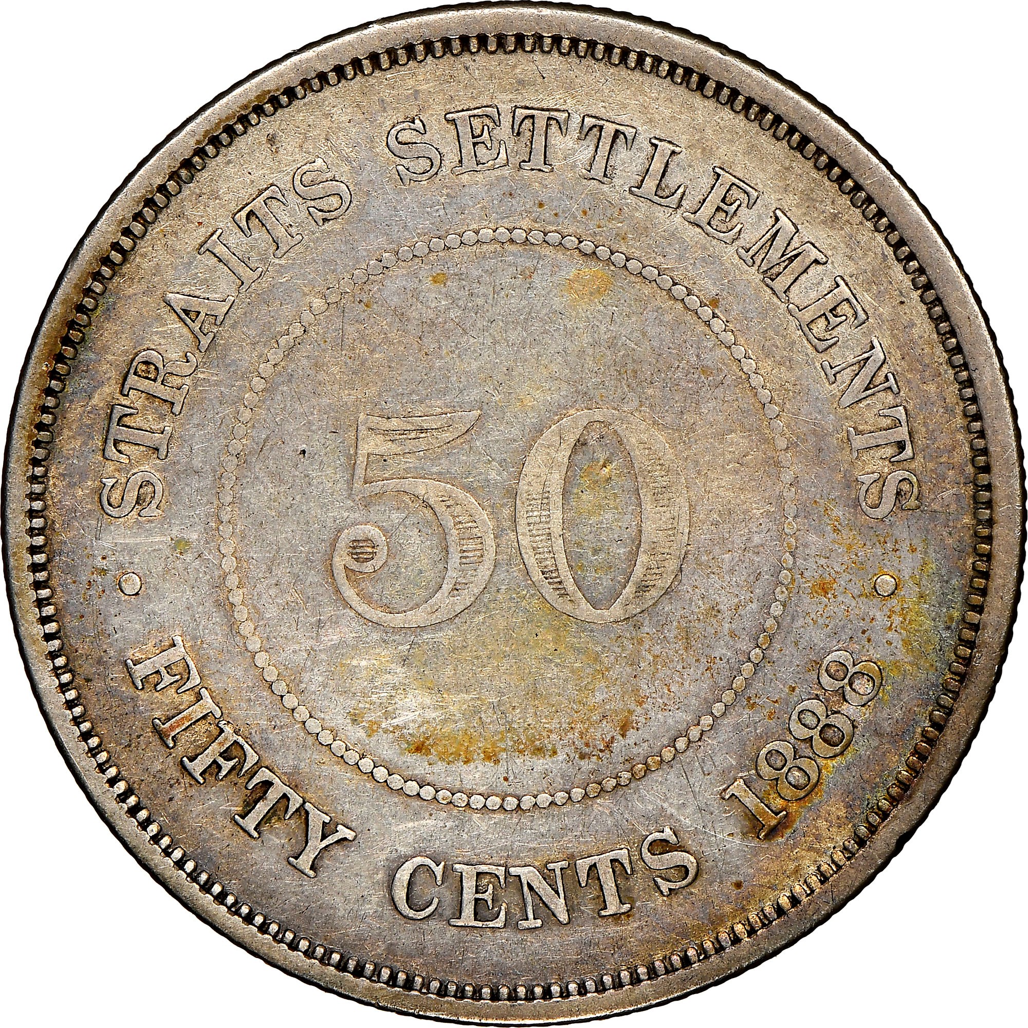 Straits Settlements 50 Cents KM 13 Prices & Values | NGC