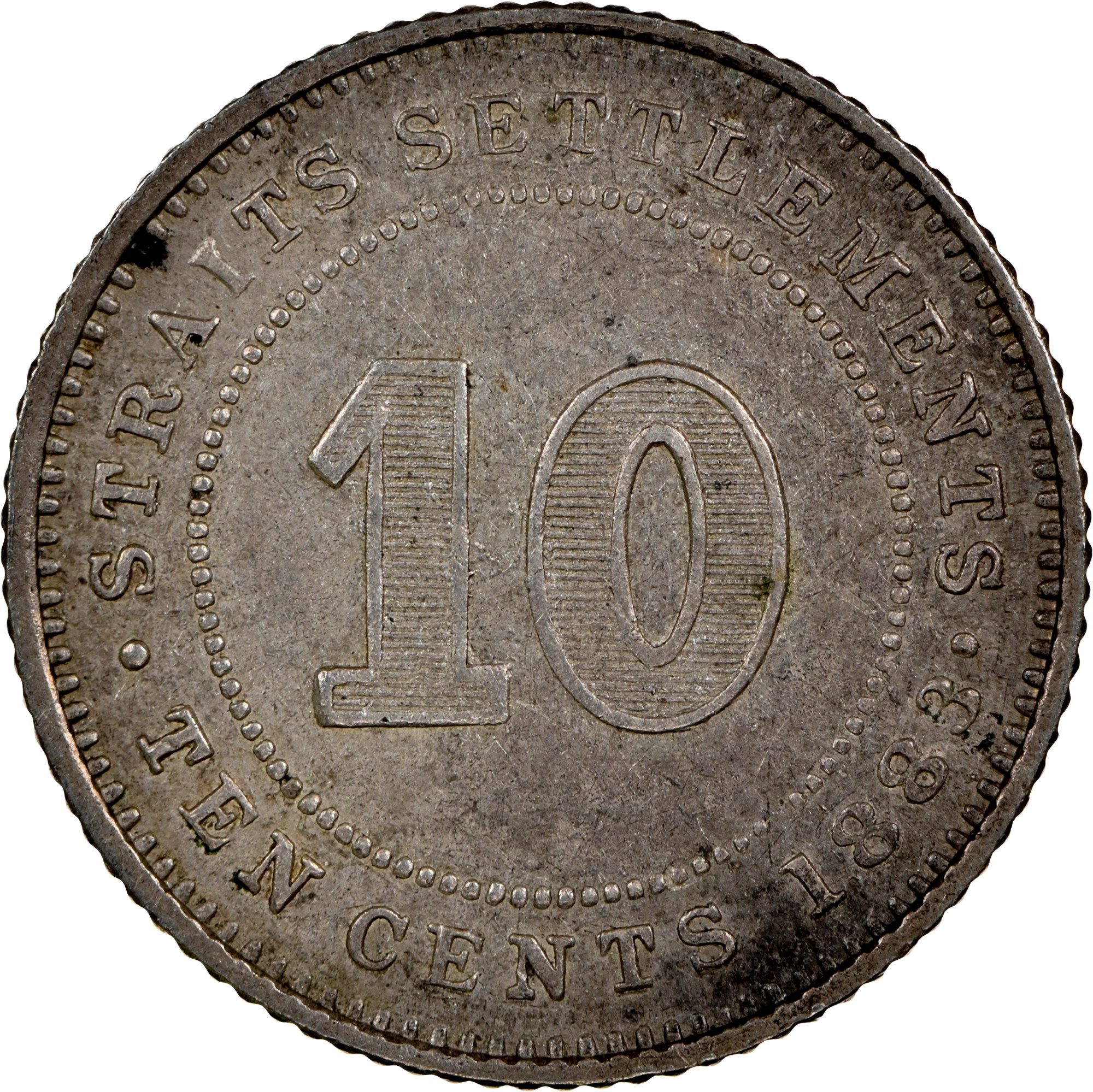 Straits Settlements 10 Cents KM 11 Prices & Values | NGC