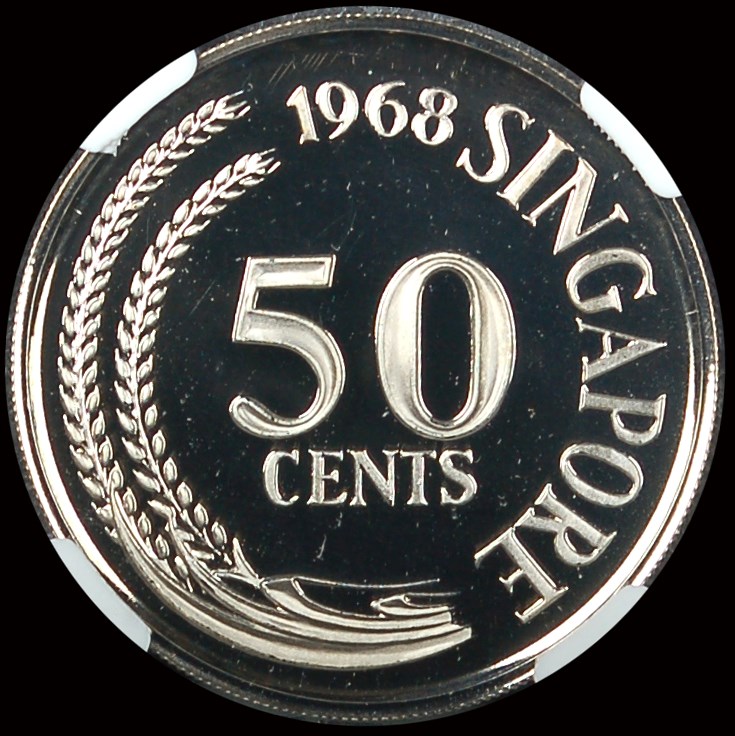 Singapore 50 Cents KM 5 Prices & Values | NGC