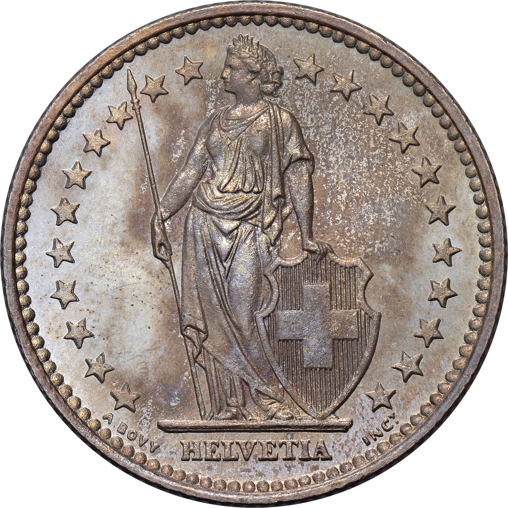 Switzerland 2 Francs KM 21 Prices & Values | NGC