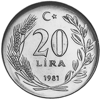 Turkey 20 Lira KM 946 Prices & Values | NGC