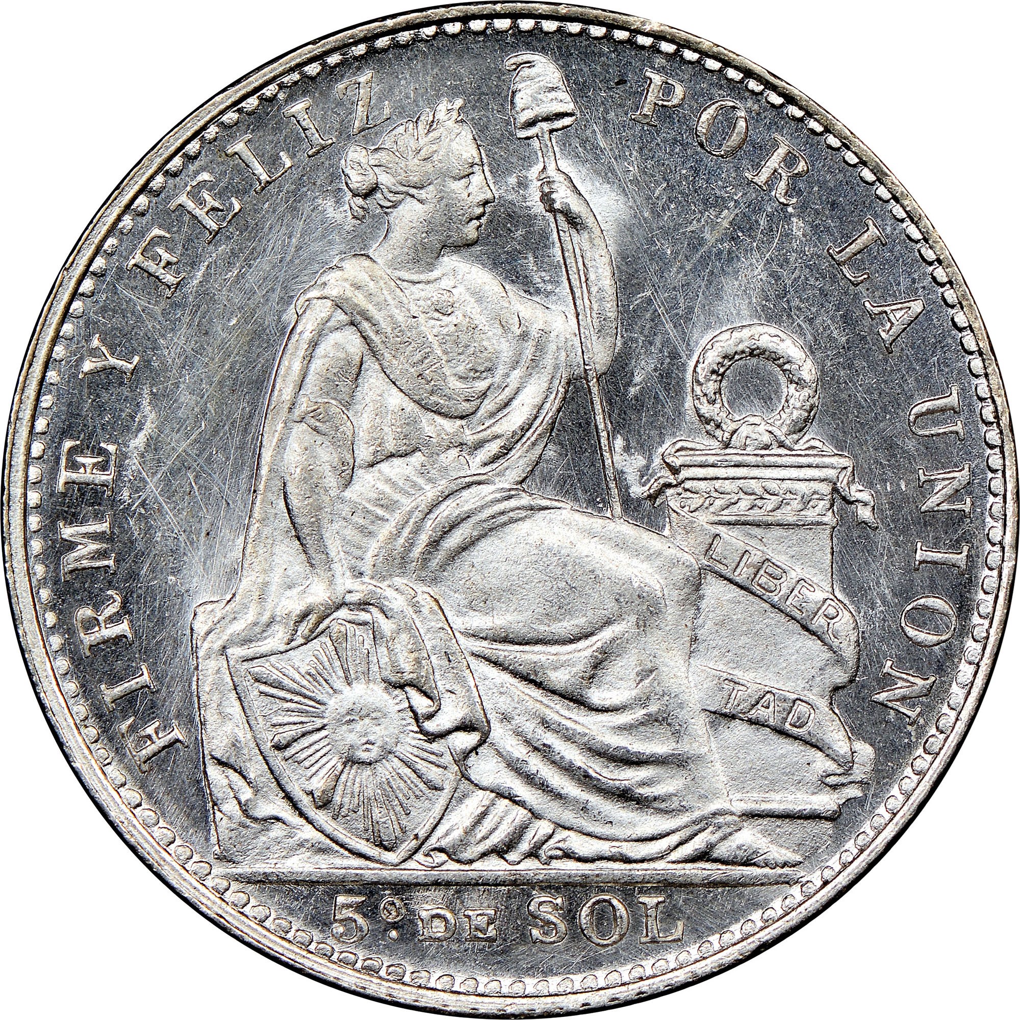 Peru 1/5 Sol KM 205.2 Prices & Values | NGC