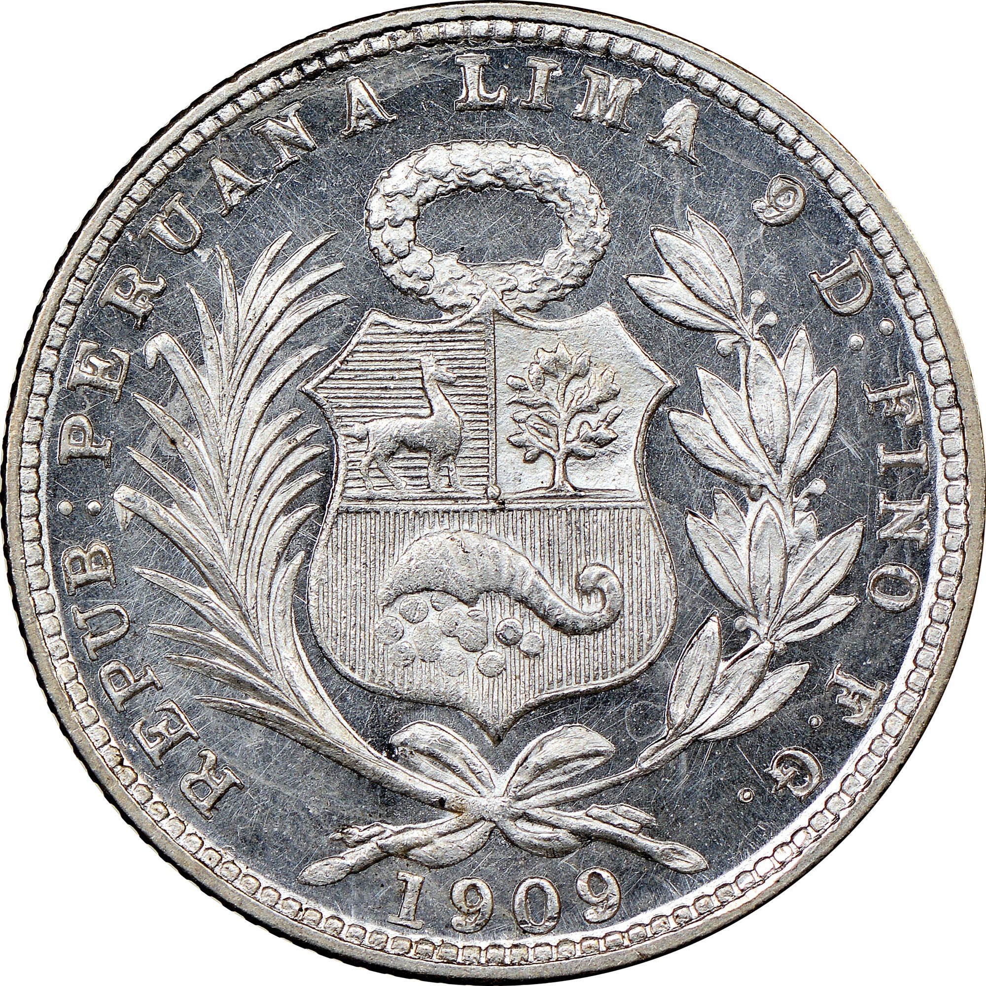 Peru 1/5 Sol KM 205.2 Prices & Values | NGC