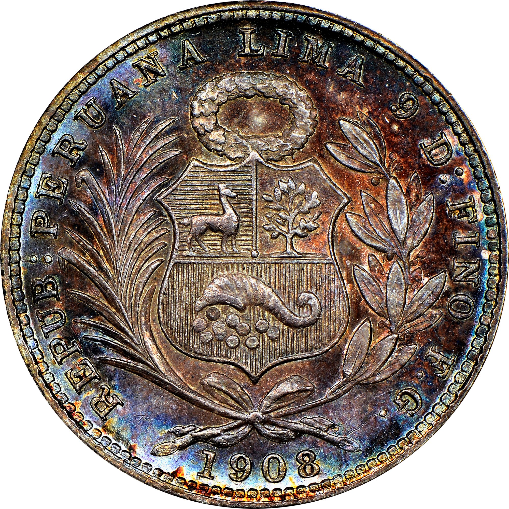 Peru 1/5 Sol KM 205.2 Prices & Values | NGC