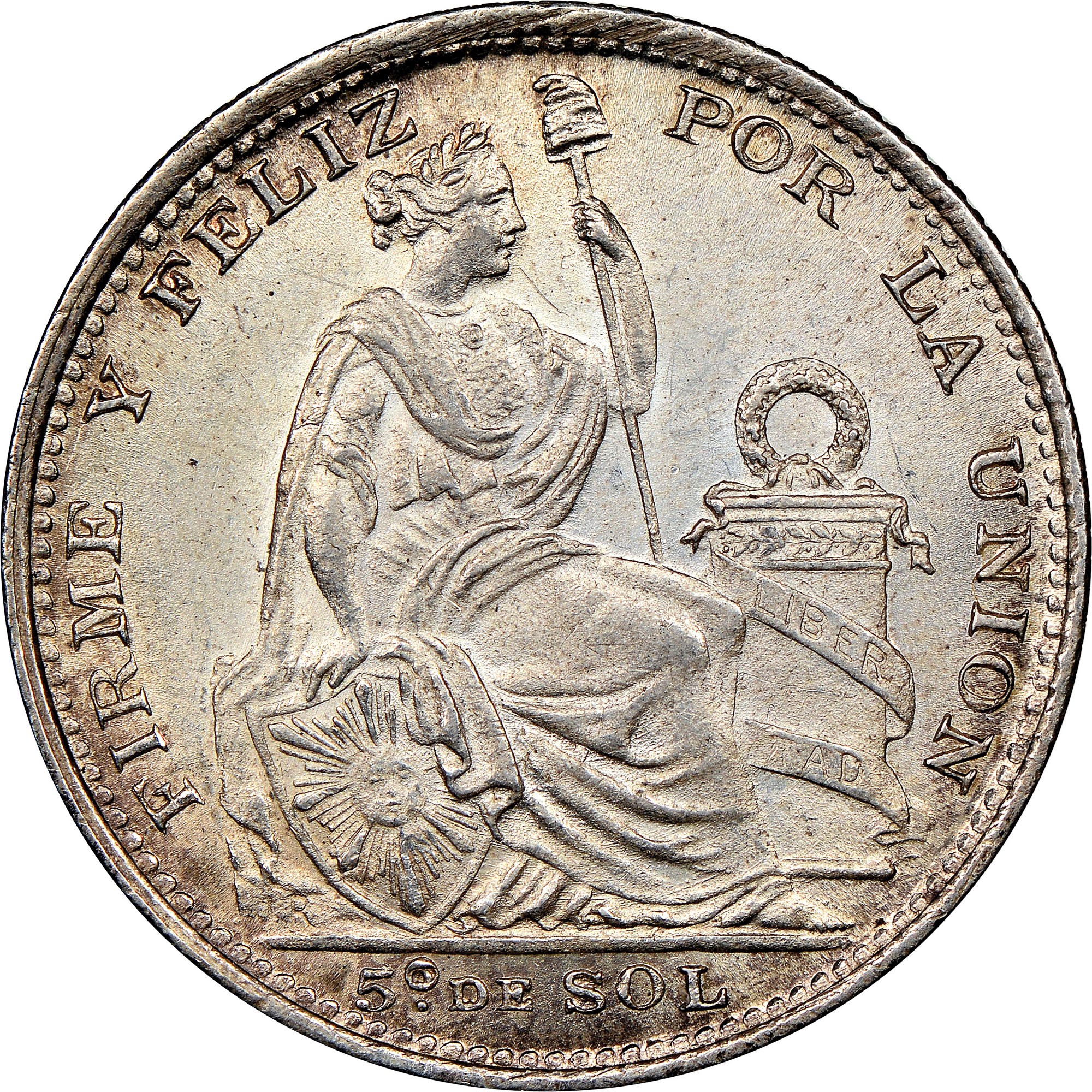 Peru 1/5 Sol KM 205.2 Prices & Values | NGC